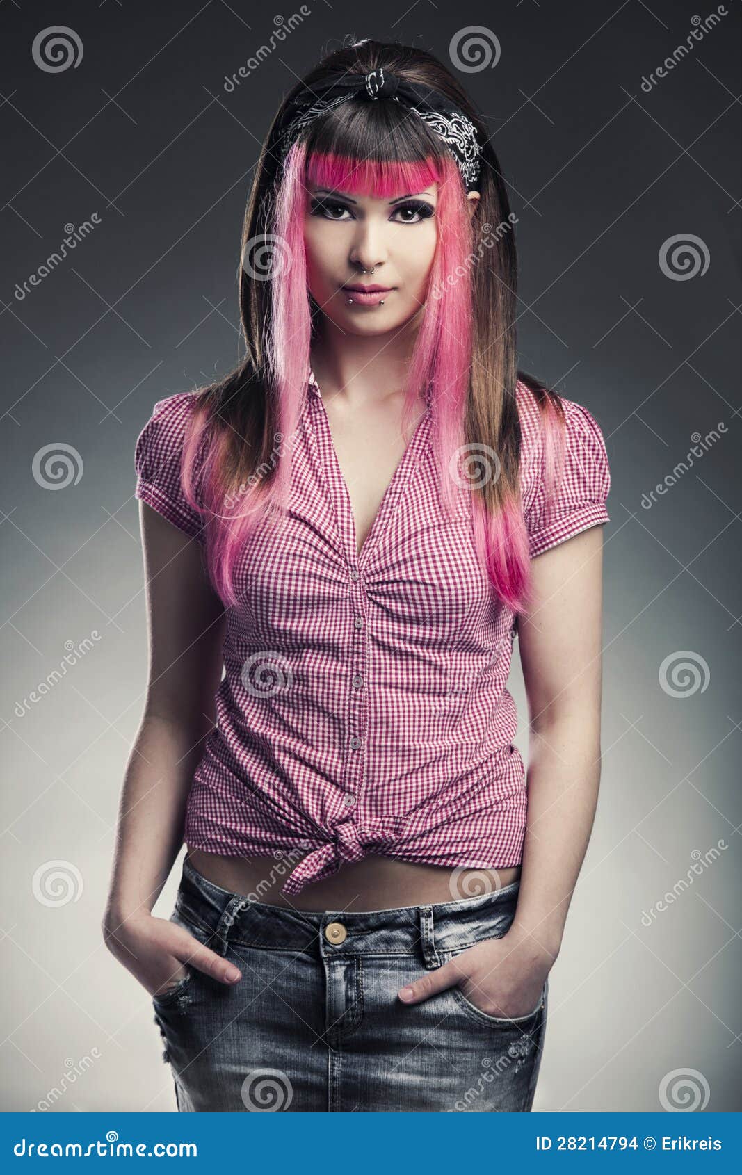 Punk Girl stock photo. Image of look, attractive, culture - 28214794