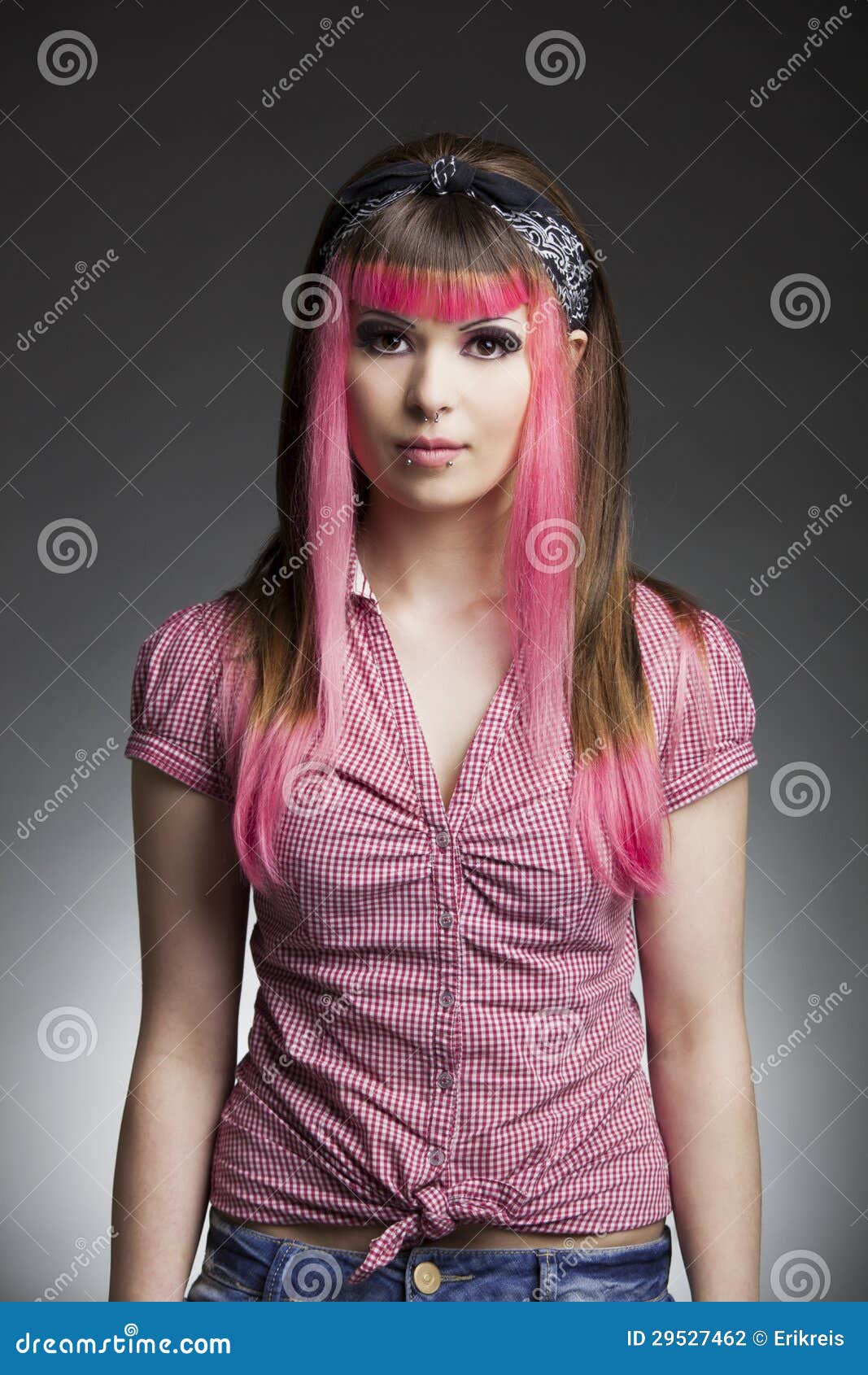 Punk Girl stock photo. Image of look, hair, female, beautiful - 29527462