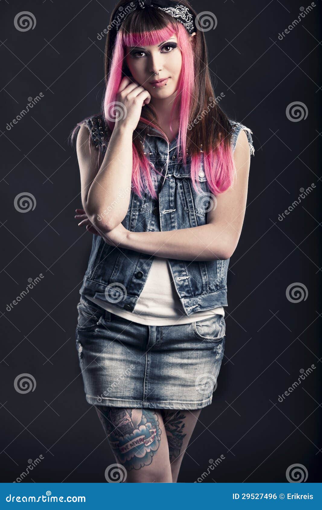 Punk Girl stock photo. Image of funky, cosmetics, fashion - 29527496