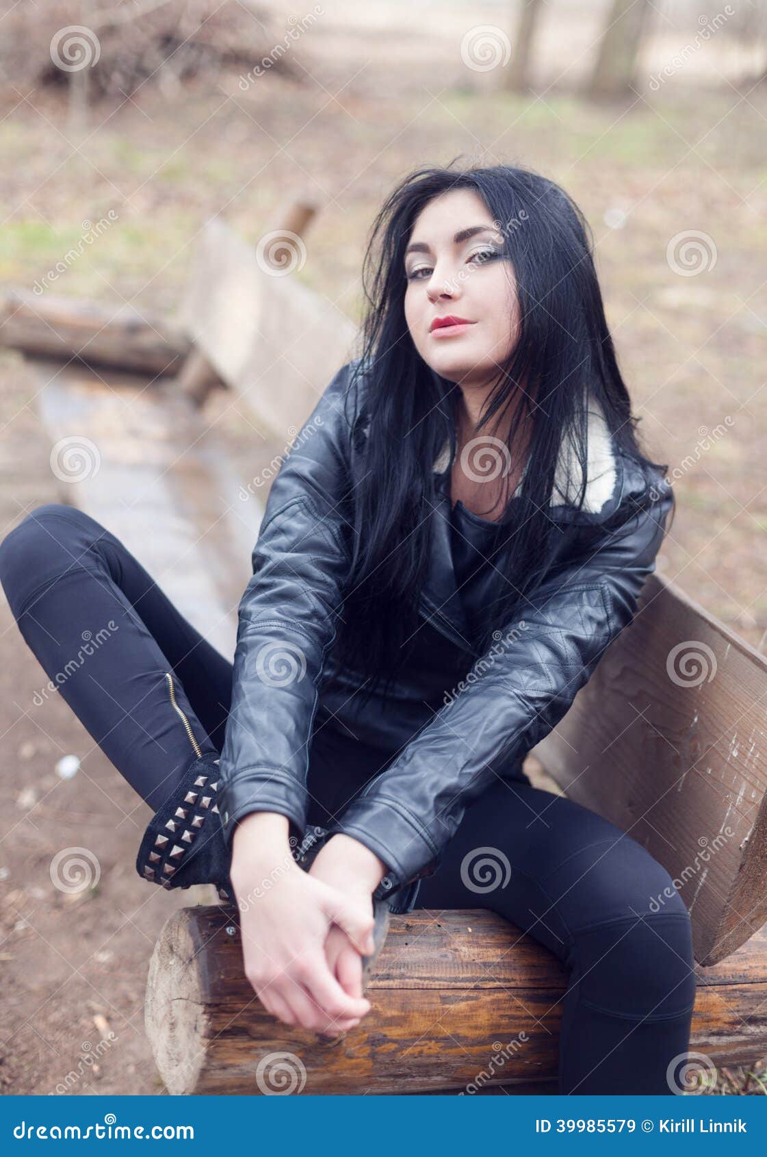 Punk girl stock image. Image of hairstyle, leather, clothing - 39985579