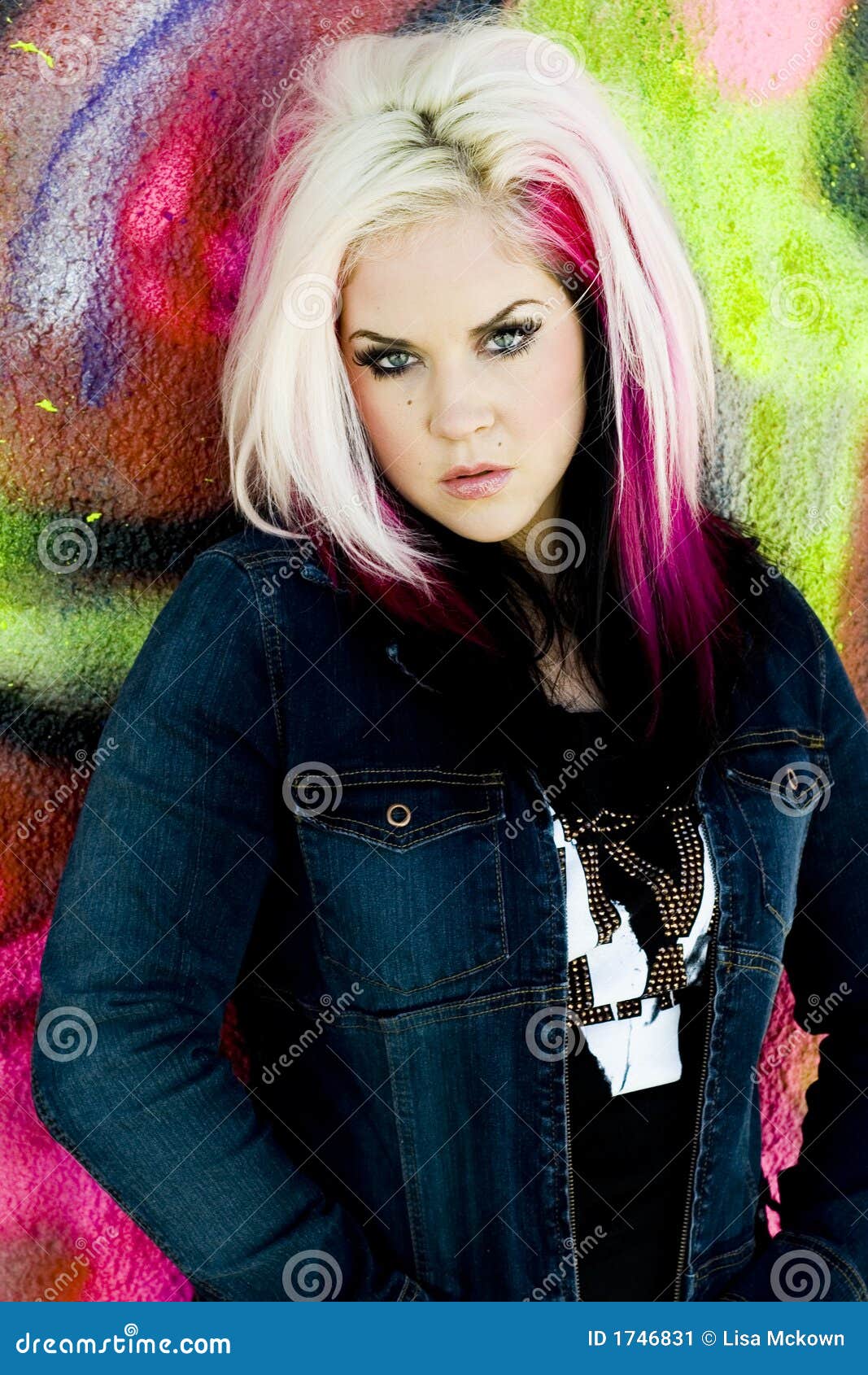 Punk gothic fashion model stock image. Image of happy - 1746831