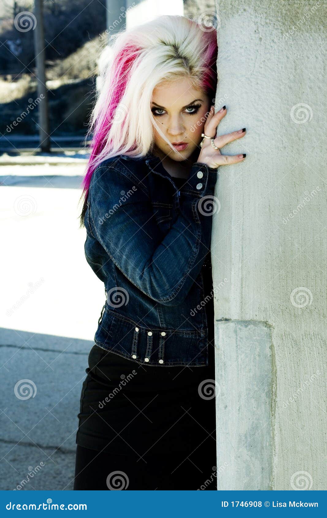 Punk gothic fashion model stock photo. Image of eyes, kinky - 1746908