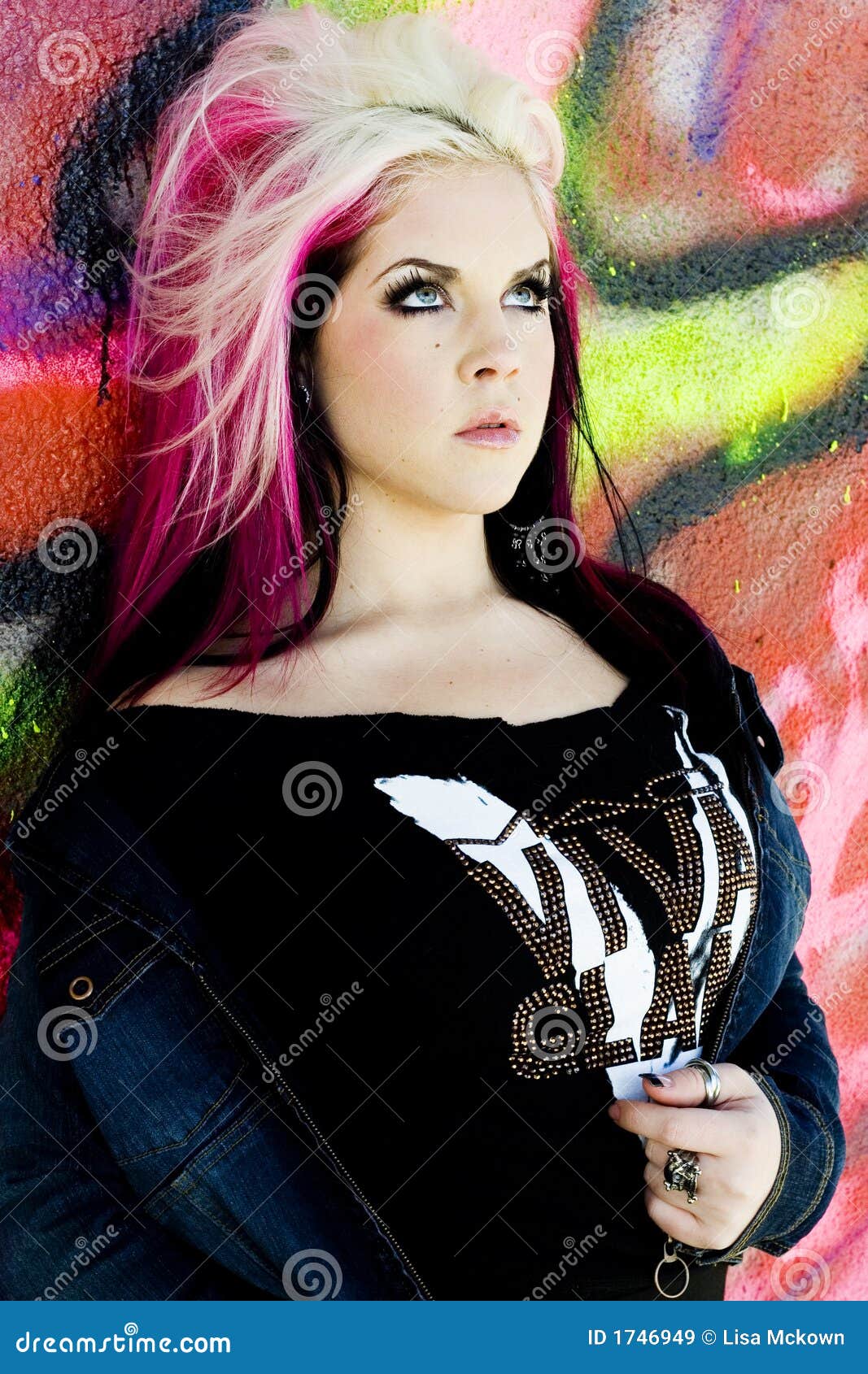 Punk gothic fashion model stock image. Image of fashion - 1746949