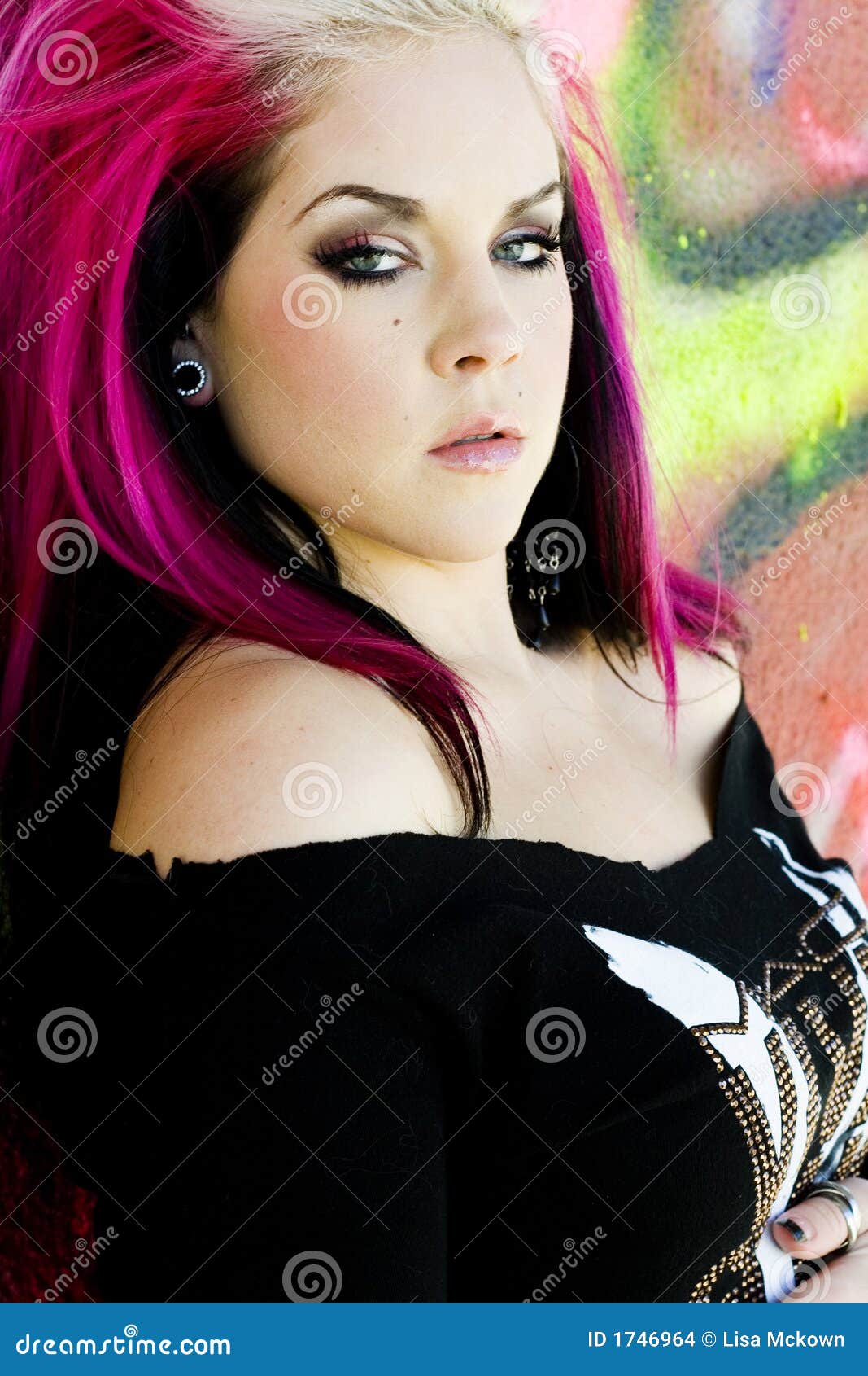 Punk gothic fashion model stock photo. Image of cosmetic - 1746964