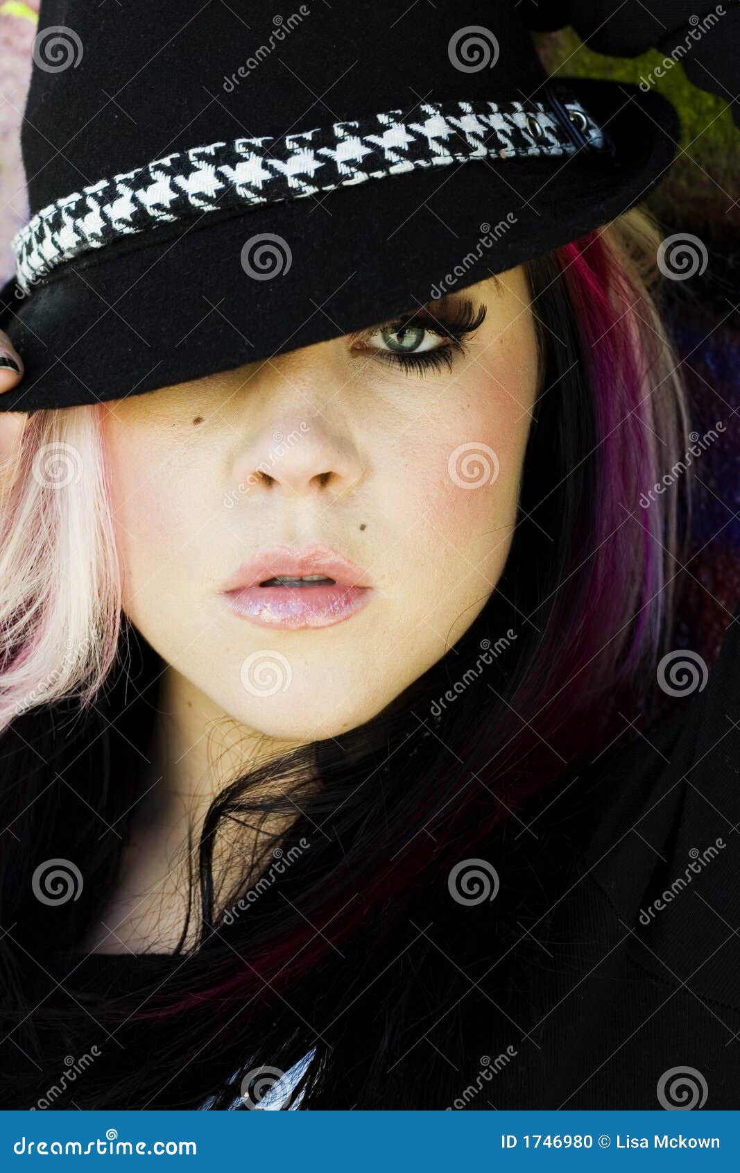 Punk gothic fashion model stock photo. Image of female - 1746980