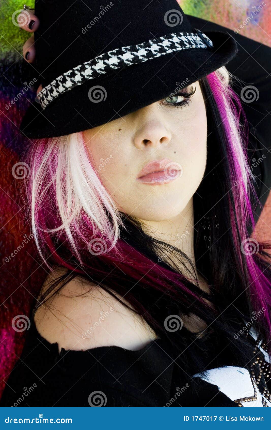 Punk gothic fashion model stock image. Image of girl, cosmetic - 1747017