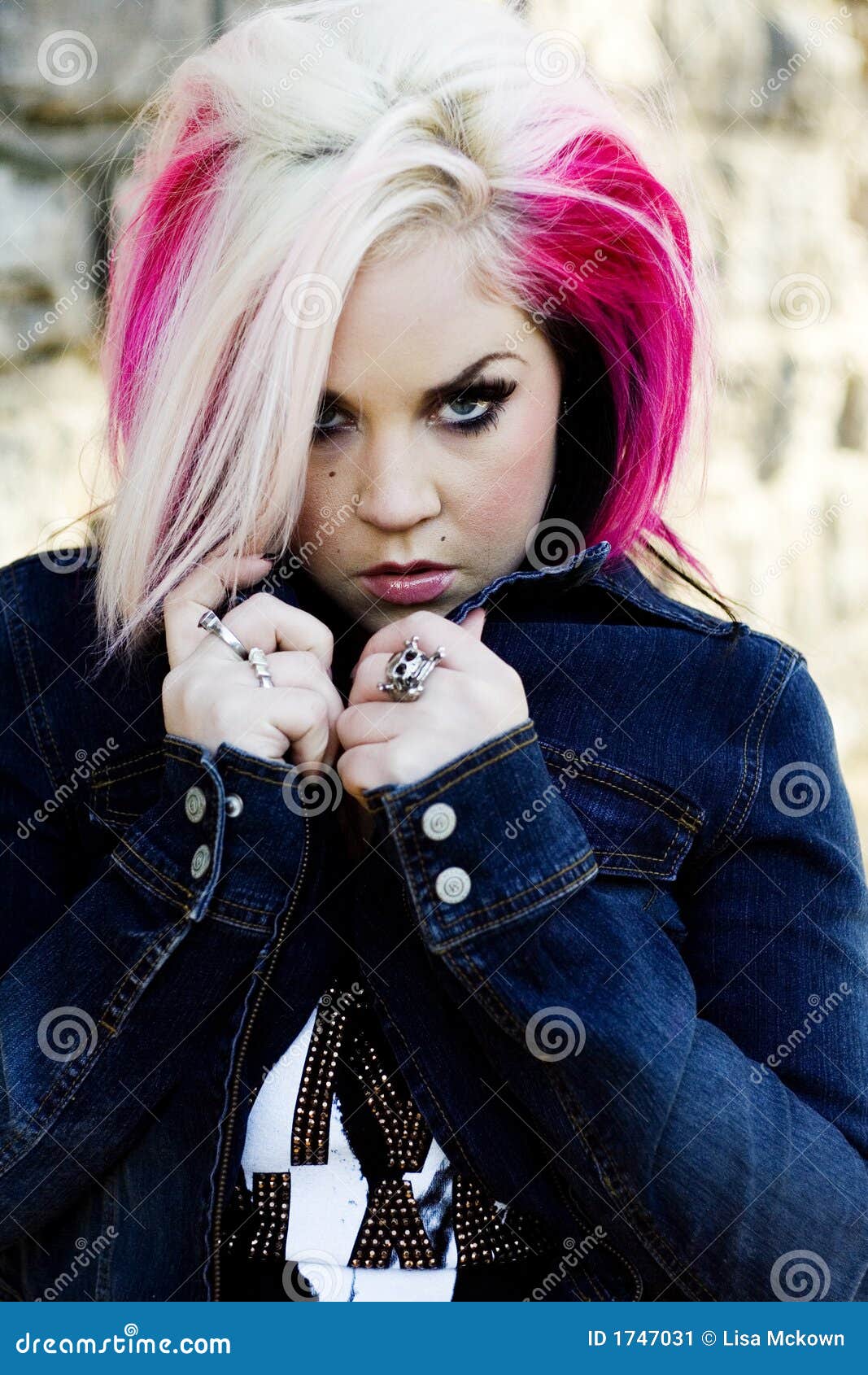 Punk gothic fashion model stock image. Image of face, blonde - 1747031