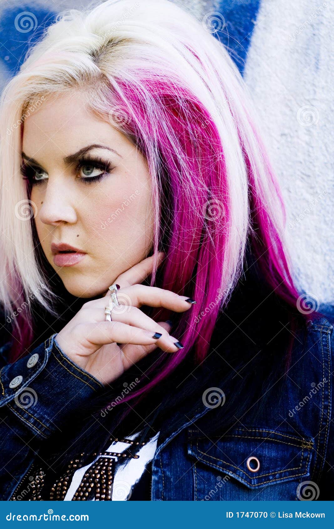 Punk gothic fashion model stock photo. Image of attractive - 1747070