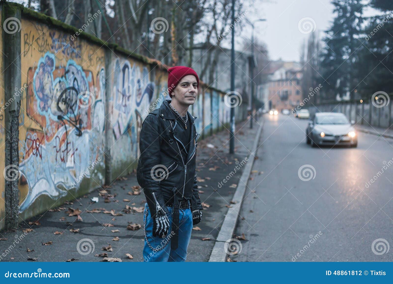 Punk Guy Posing in the City Streets Stock Photo - Image of protest ...