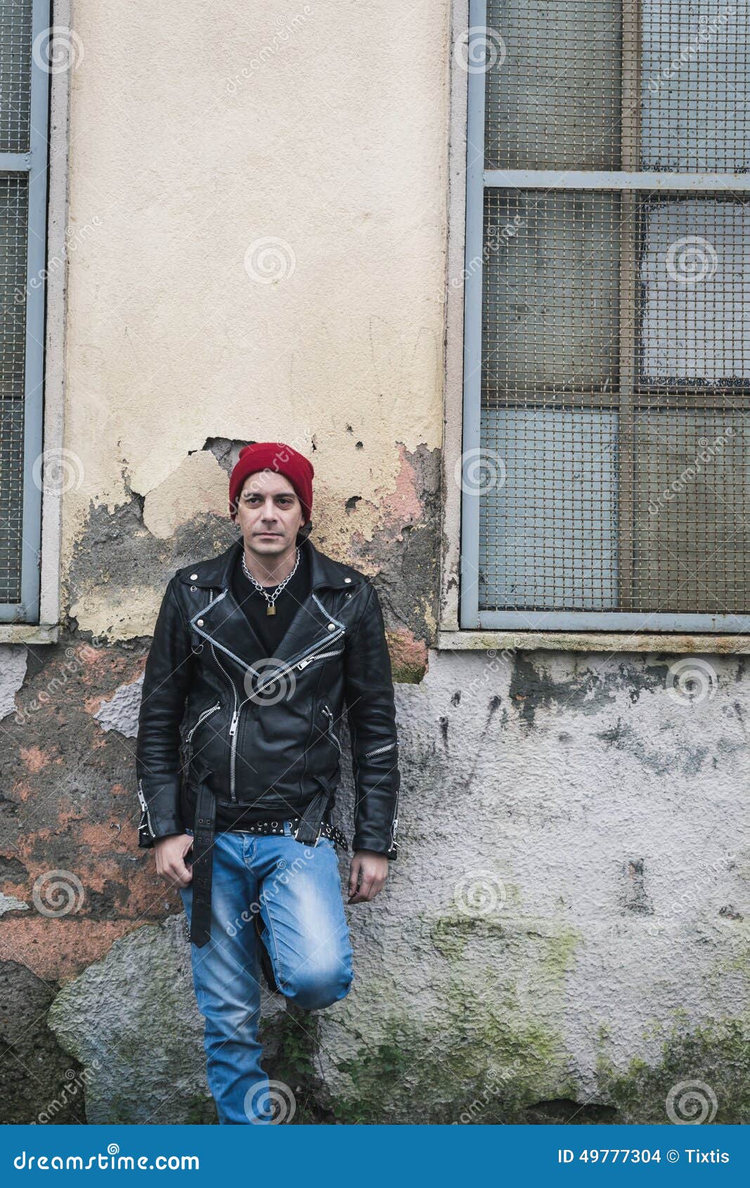 Punk Guy Posing in the City Streets Stock Photo - Image of lifestyle ...