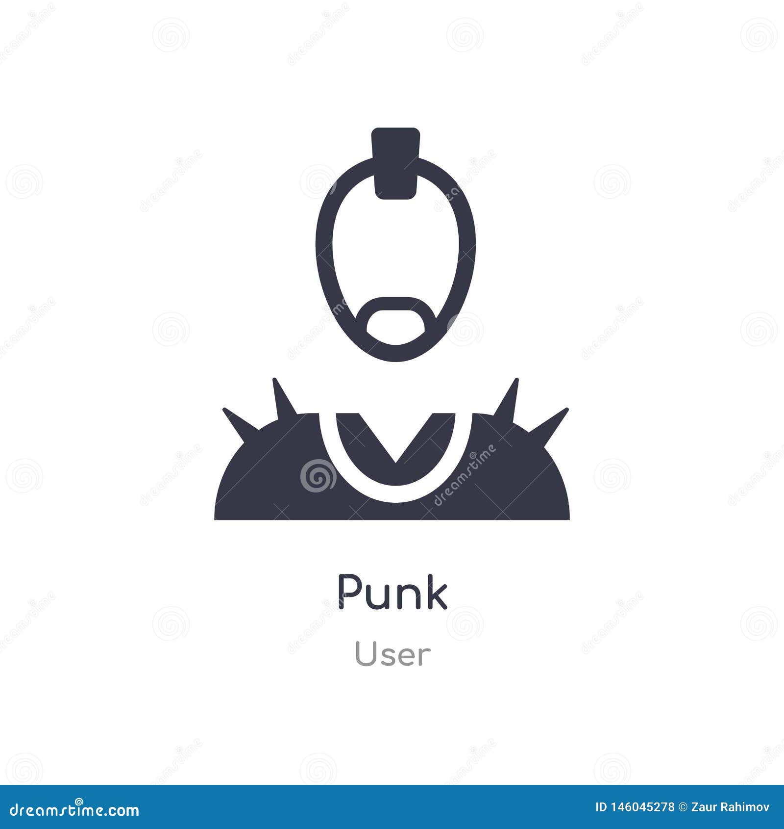 Punk Icon Vector From Urban Tribes Collection. Thin Line Punk Outline ...