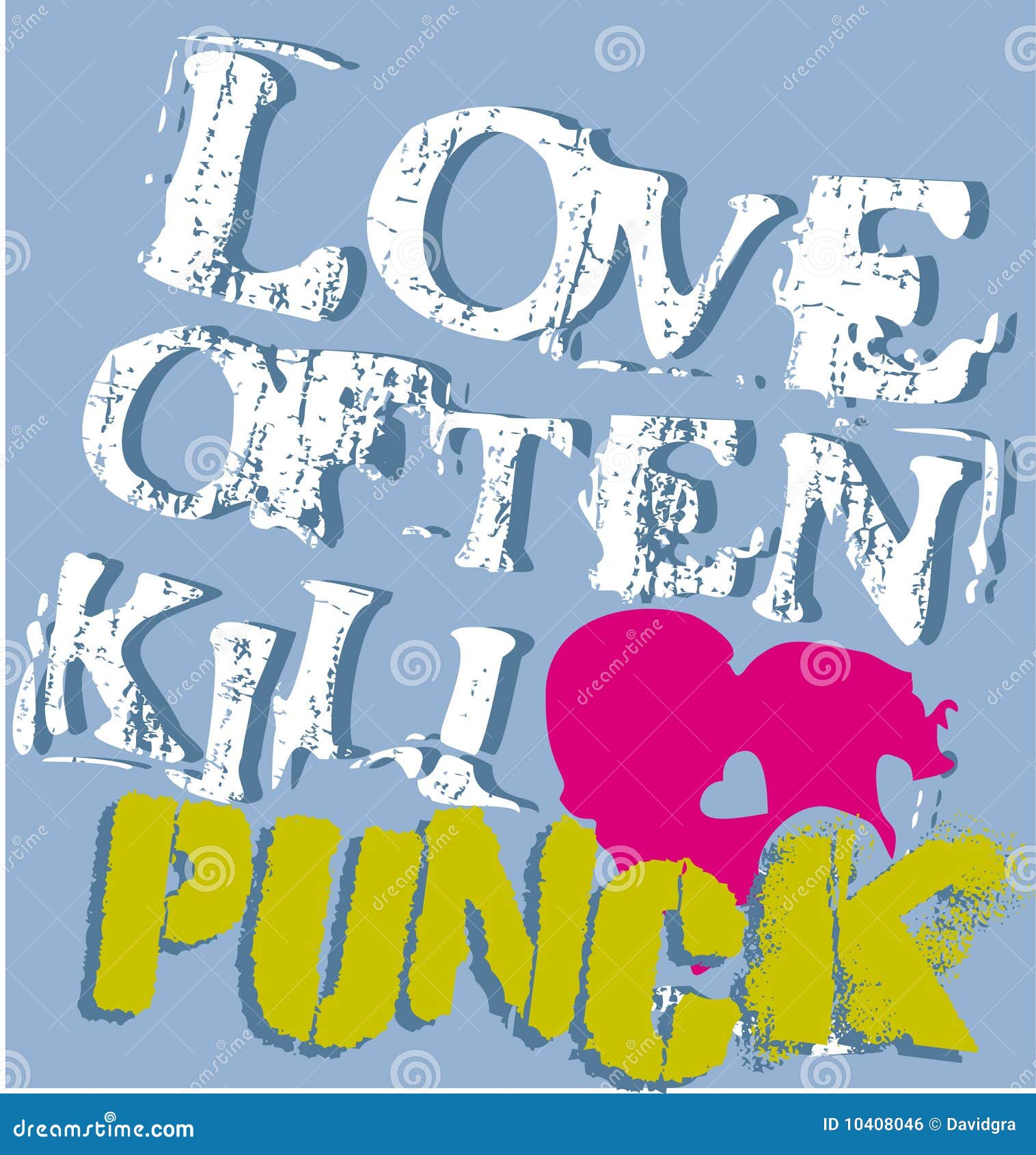 Punk love graphic stock vector. Illustration of computer - 10408046
