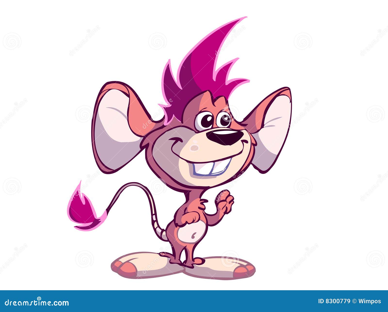 Punk mouse stock illustration. Illustration of tiny, colorful - 8300779