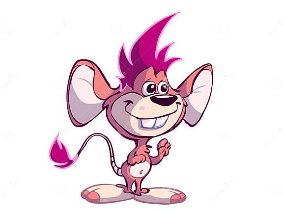 Punk mouse stock illustration. Illustration of tiny, colorful - 8300779