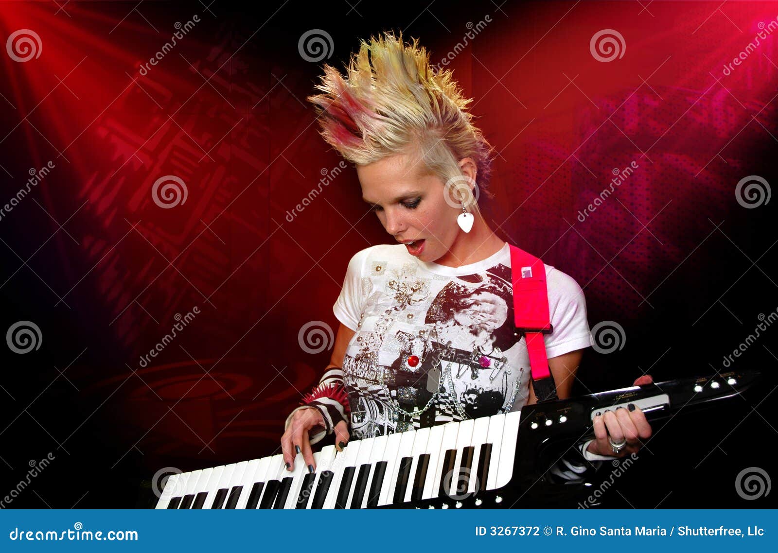 Punk Musician stock photo. Image of blond, band, indoors - 3267372