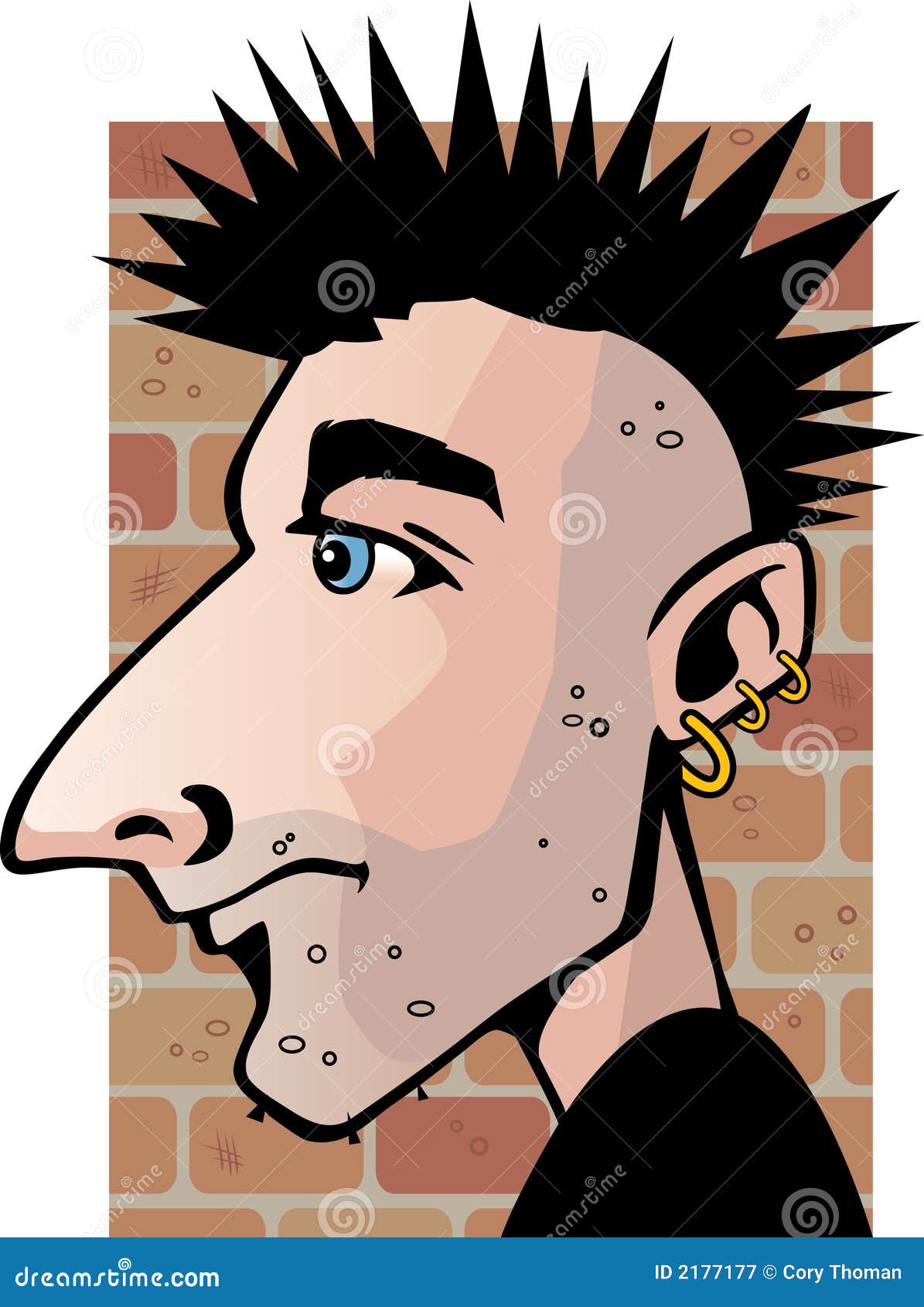 Punk Rock stock vector. Illustration of cartoon, hair - 2177177