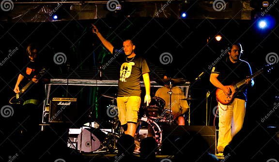 Punk-rock band a-MORAL editorial stock photo. Image of entertainer ...