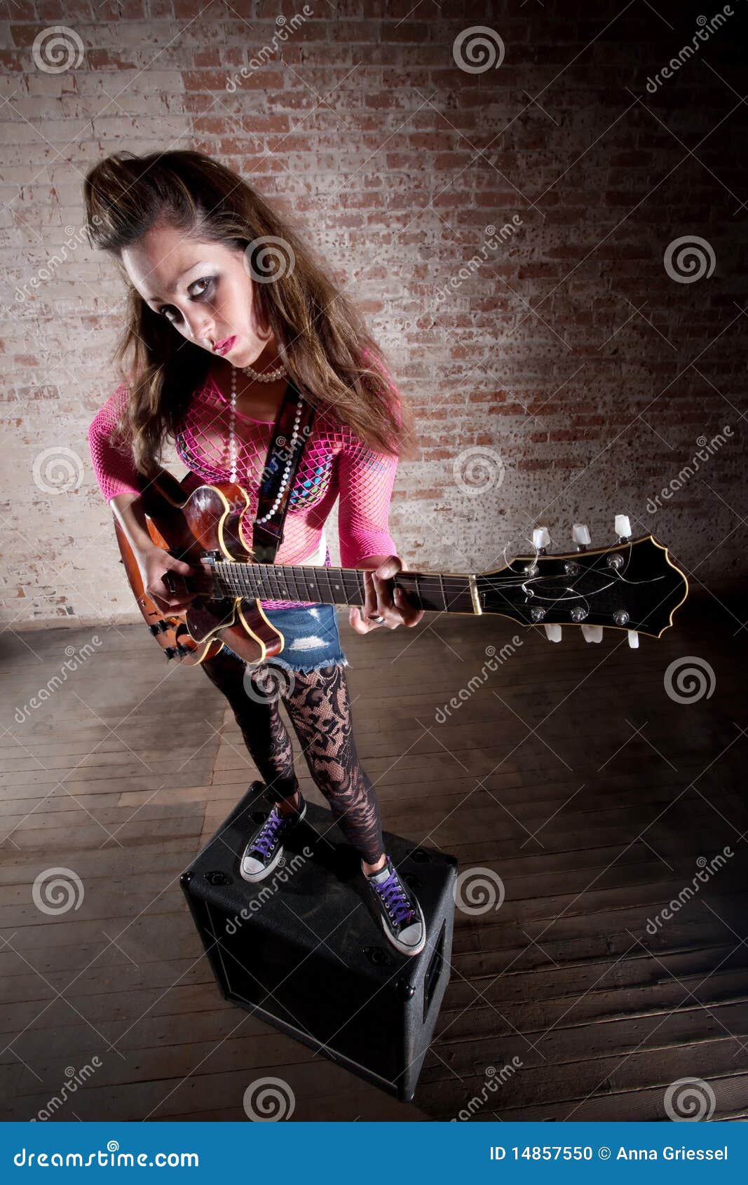 Punk Rock Girl stock photo. Image of girl, musician, glam - 14857550
