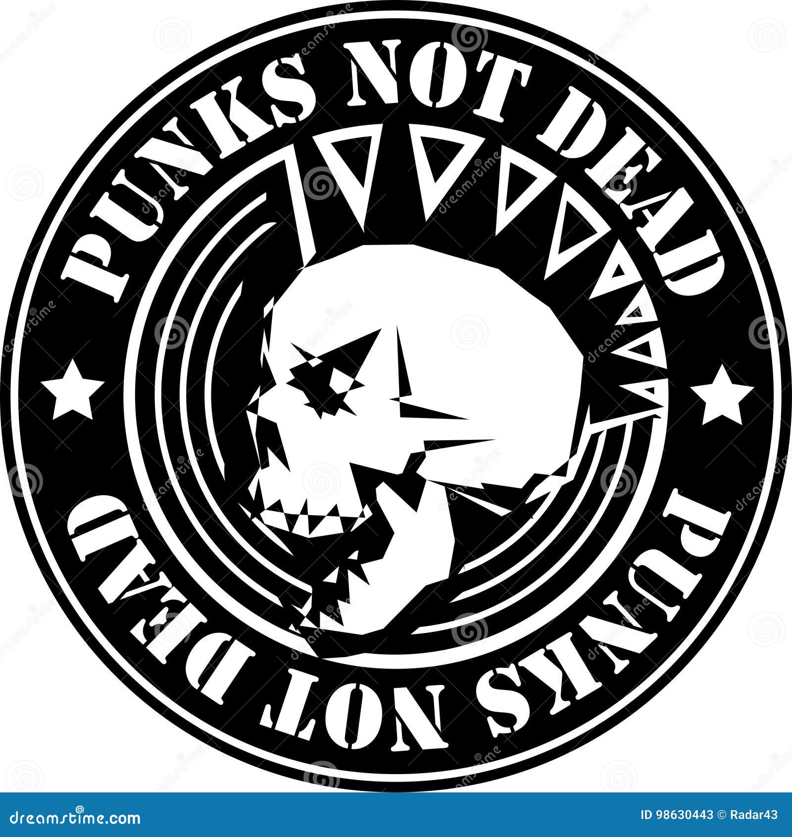 Punk Rock Icon stock vector. Illustration of design, halloween - 98630443