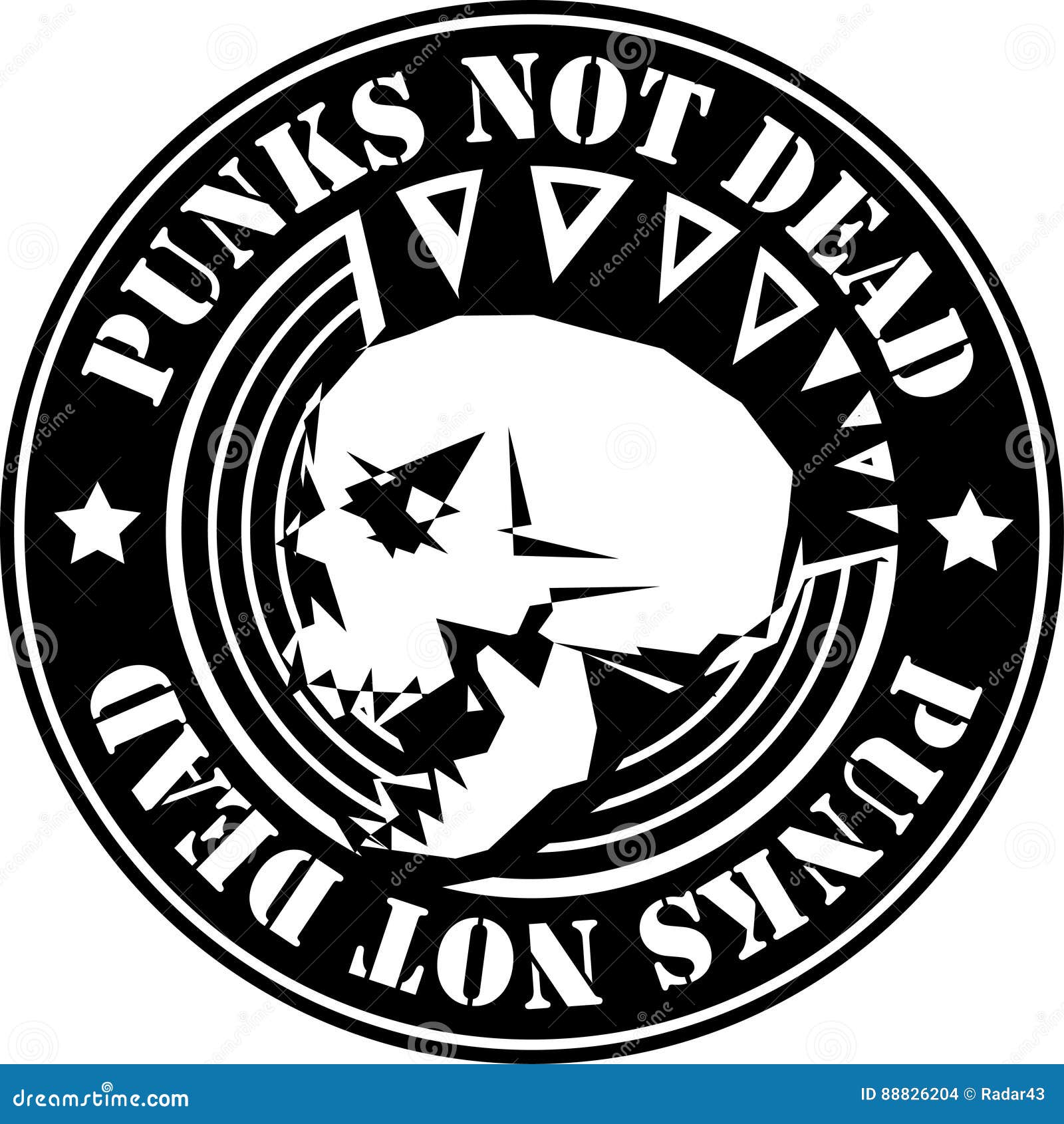 Punk Rock Logo stock vector. Illustration of graffiti - 88826204