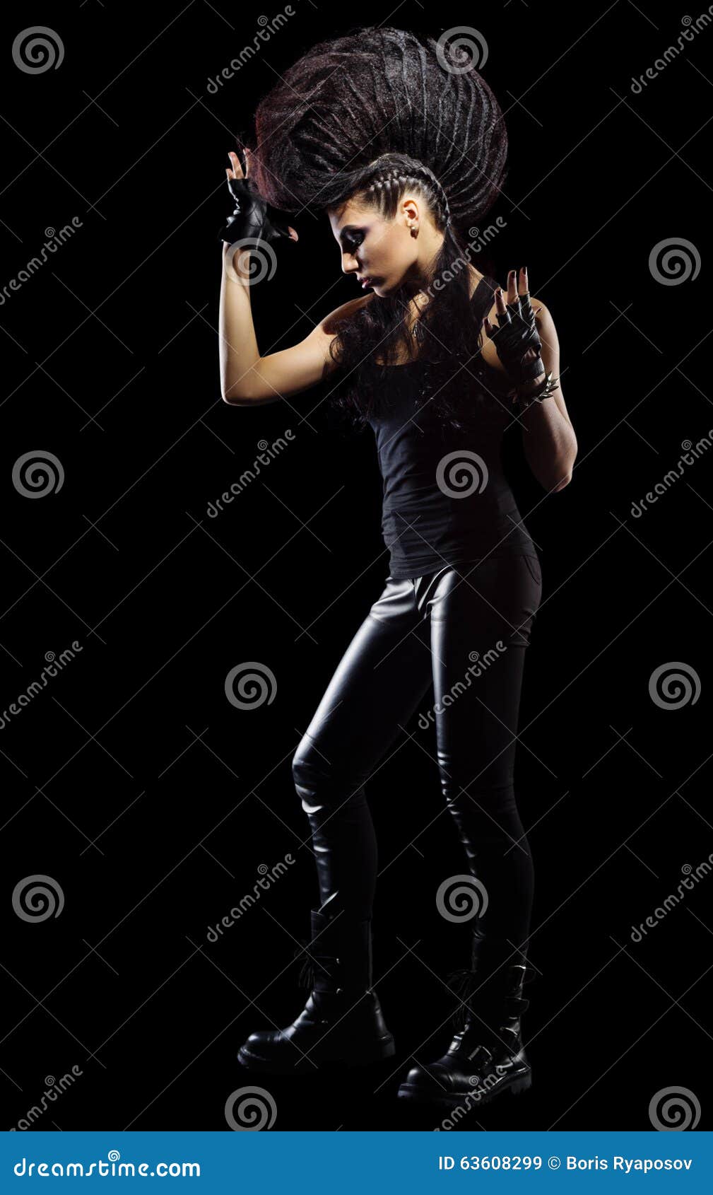 Punk Rock Musician Isolated Stock Image - Image of caucasian ...