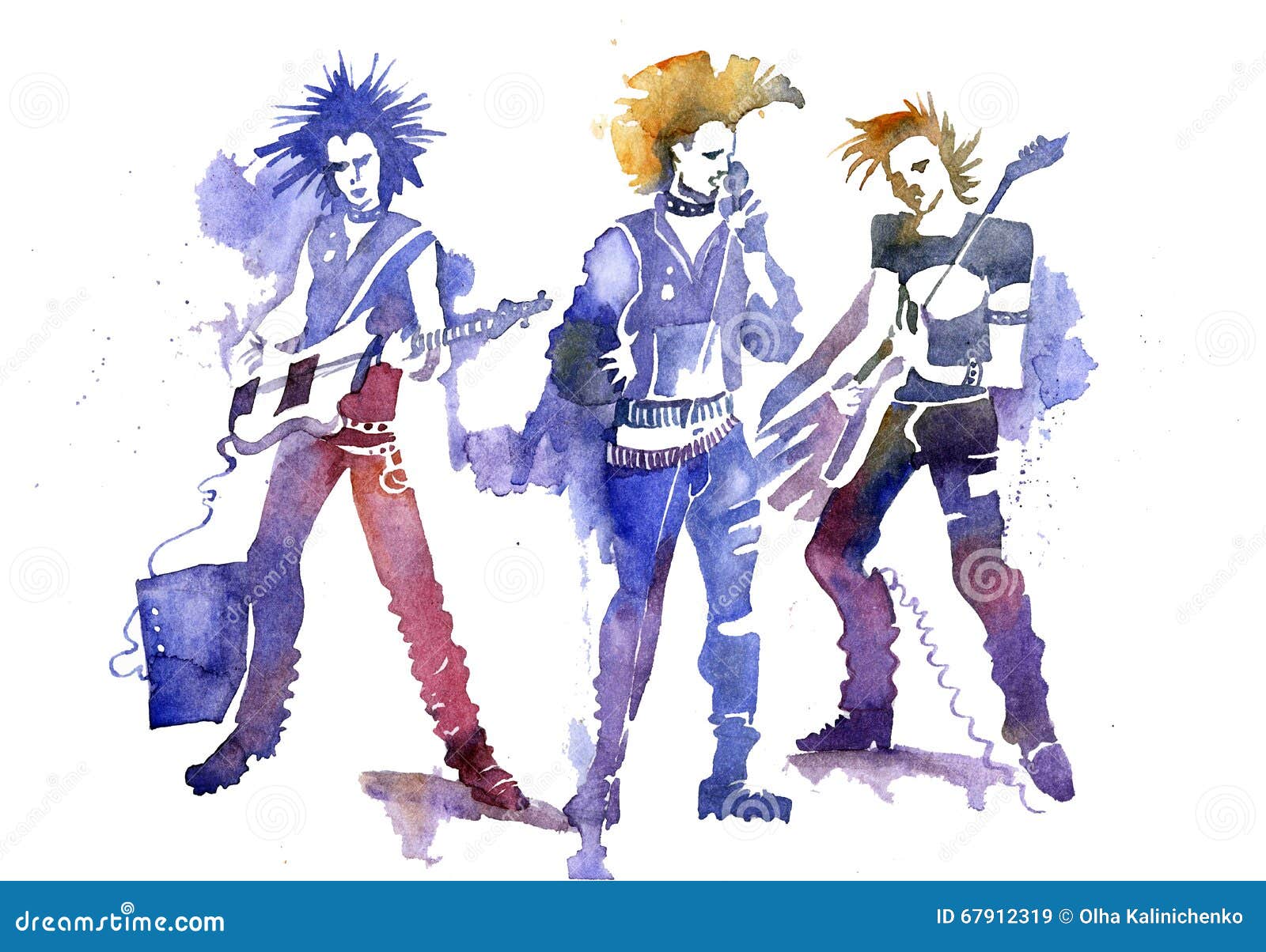 Punk rock stock illustration. Illustration of roll, singer - 67912319