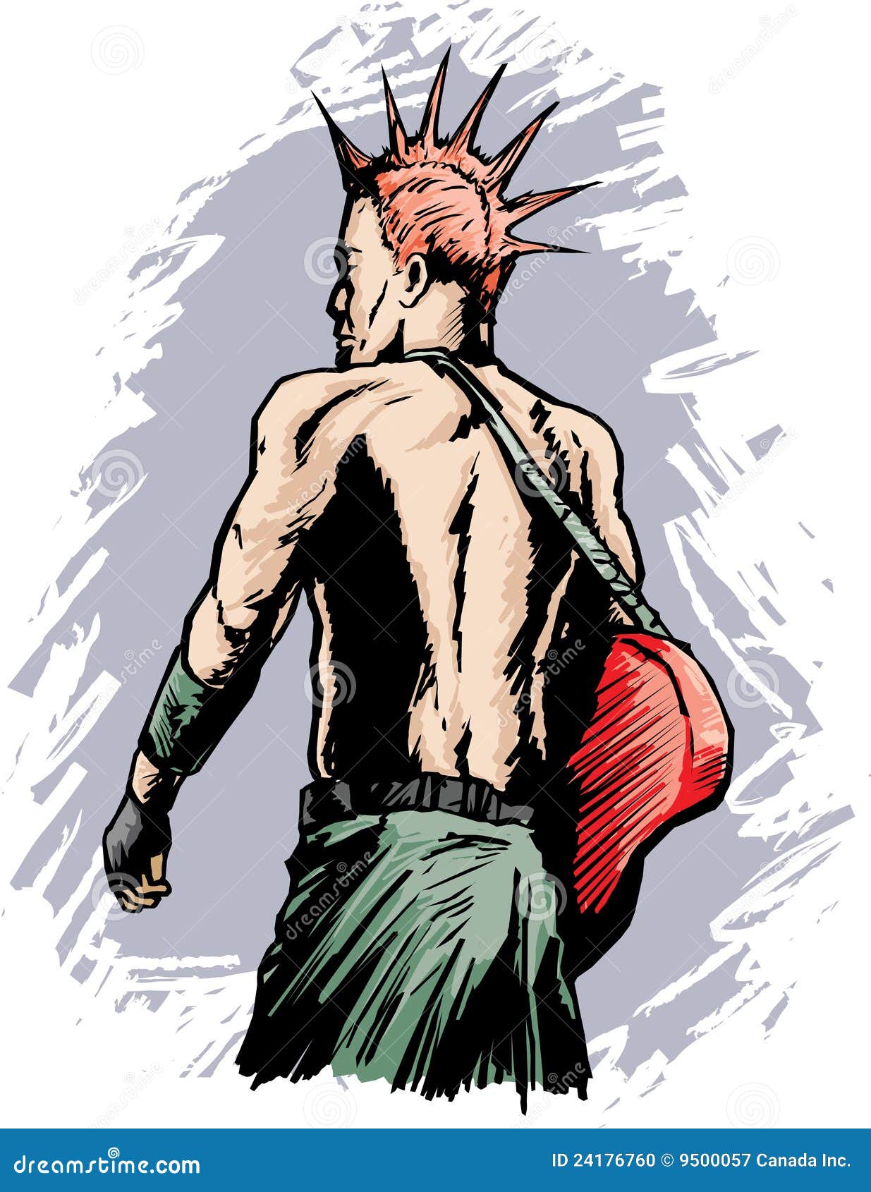 Punk rocker stock vector. Illustration of music, muscular - 24176760