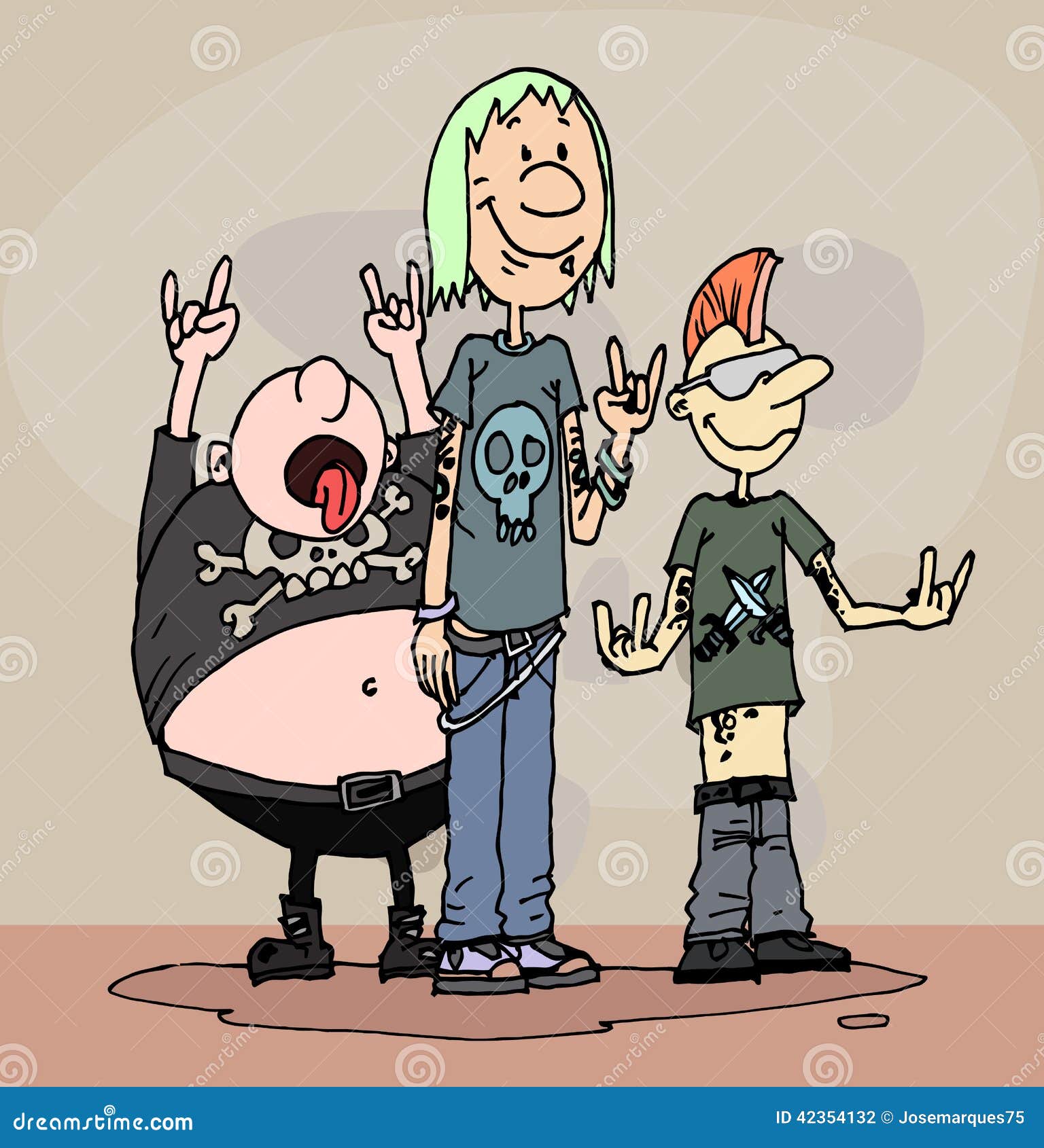 Punk rocker cartoon stock vector. Illustration of cartoon - 42354132