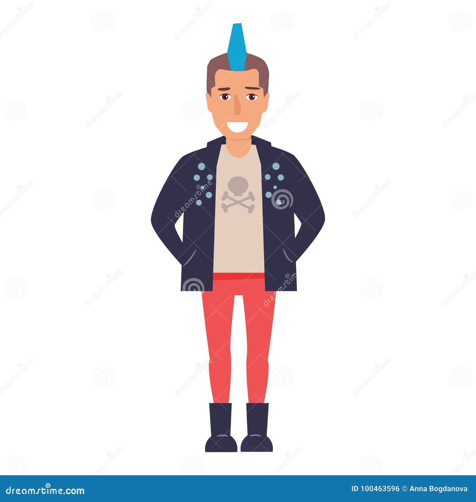Punk. Vector. Cartoon stock vector. Illustration of design - 100463596