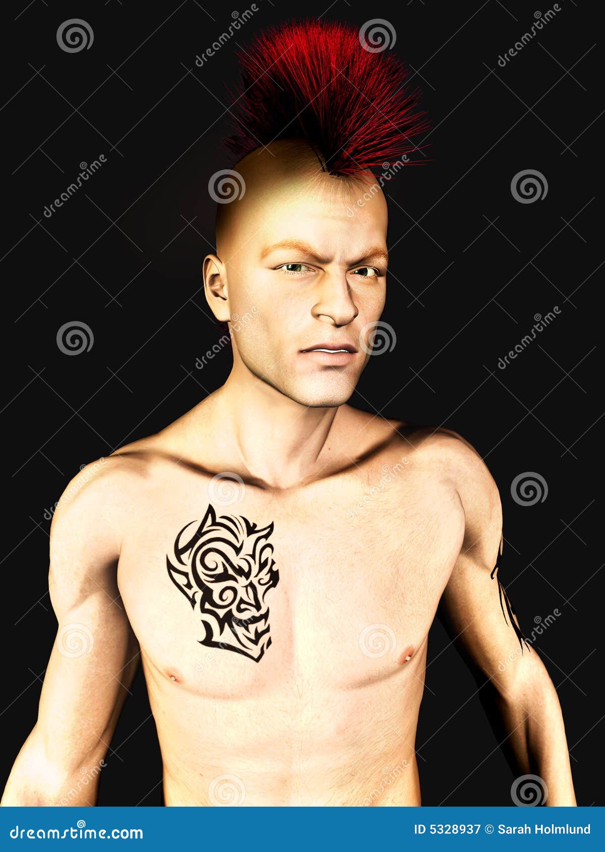 Punker stock illustratie. Illustration of stijl, individueel - 5328937