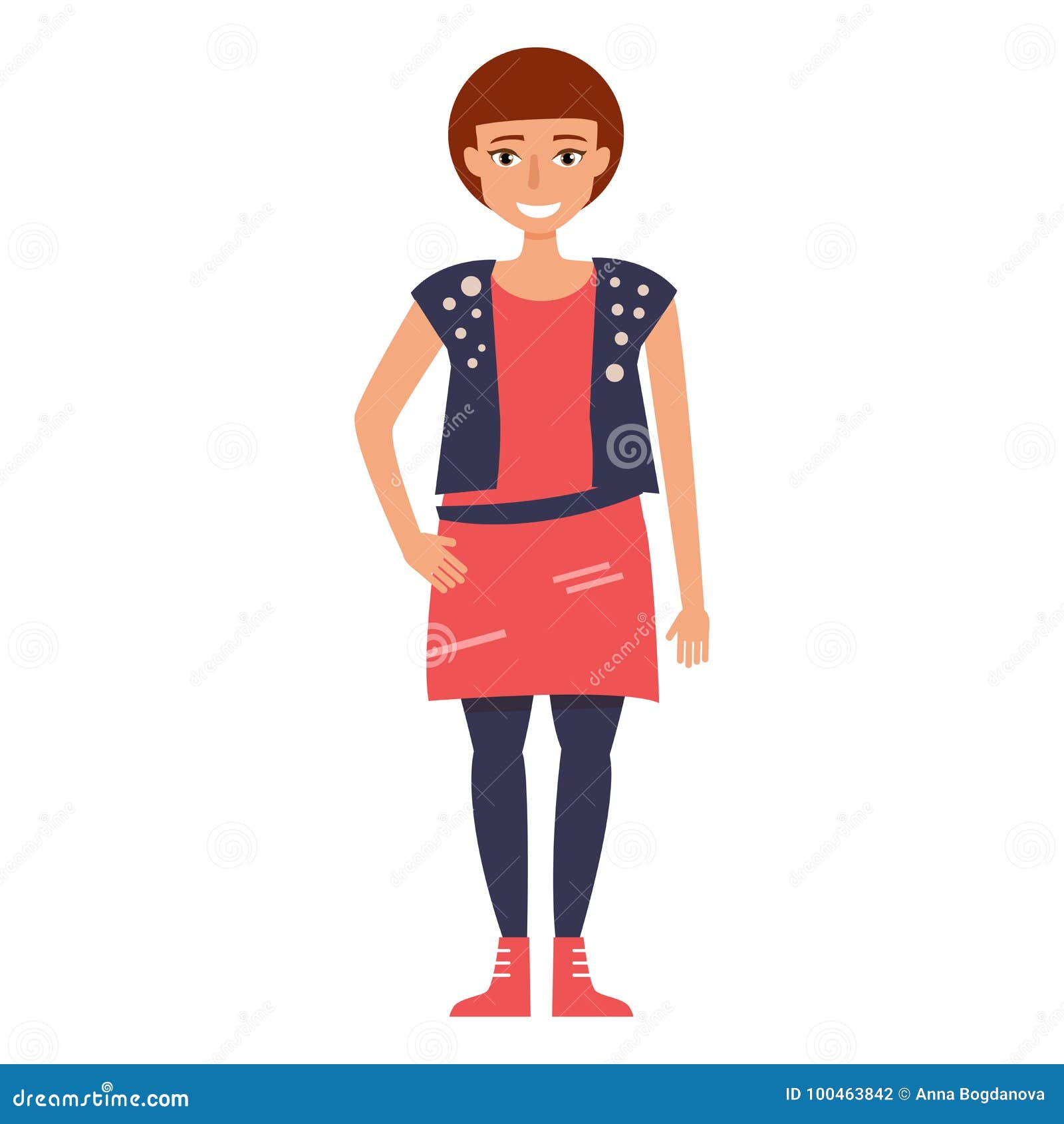 Punky Vector Historieta Aislado Ilustración del Vector - Ilustración de ...