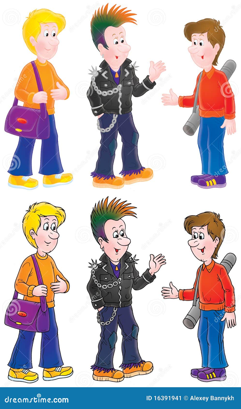 Punky y sus amigos stock de ilustración. Ilustración de acortar - 16391941