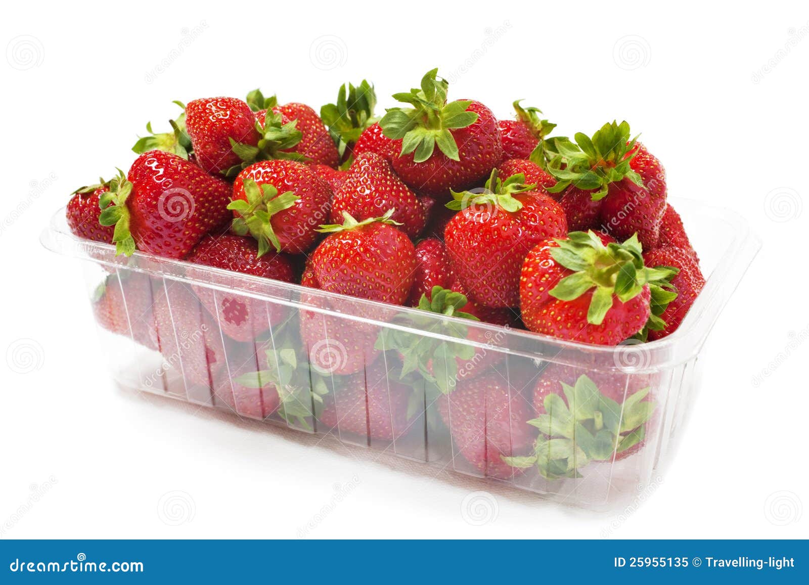 Punnet Of Strawberries On White Royalty Free Stock Photo - Image: 25955135
