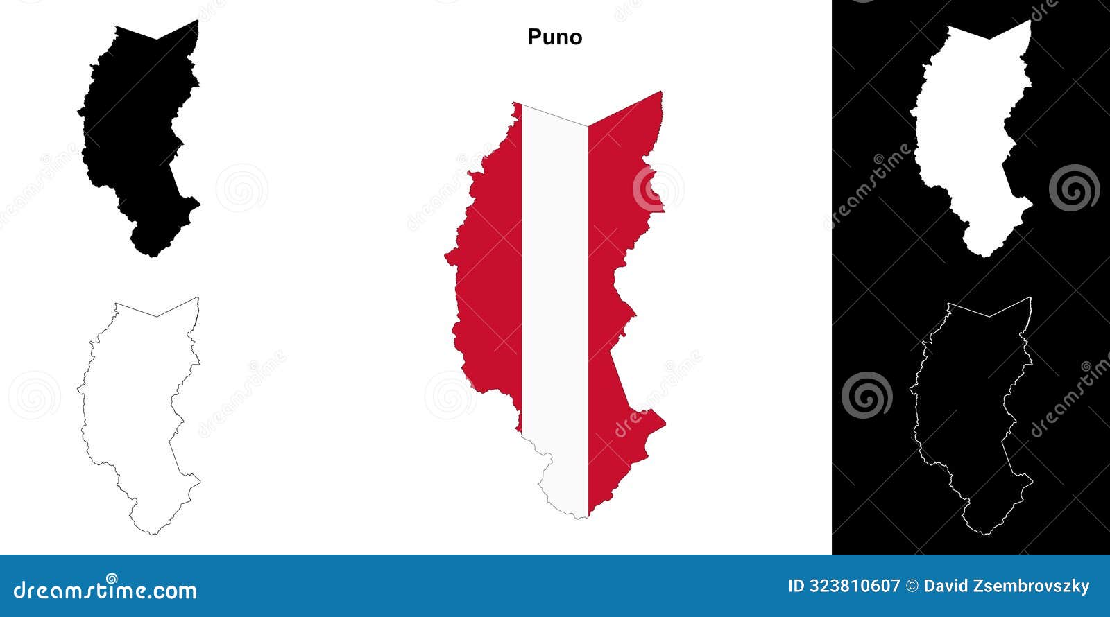 Puno outline map stock vector. Illustration of tourism - 323810607