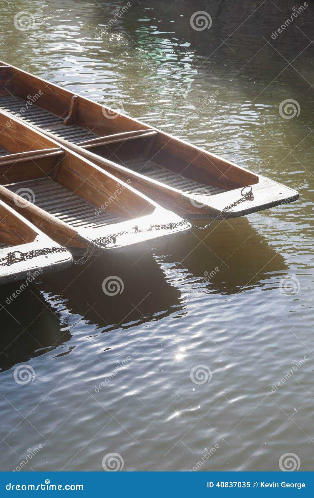 Punt Boats on River Cam, Cambridge Stock Image - Image of britain ...
