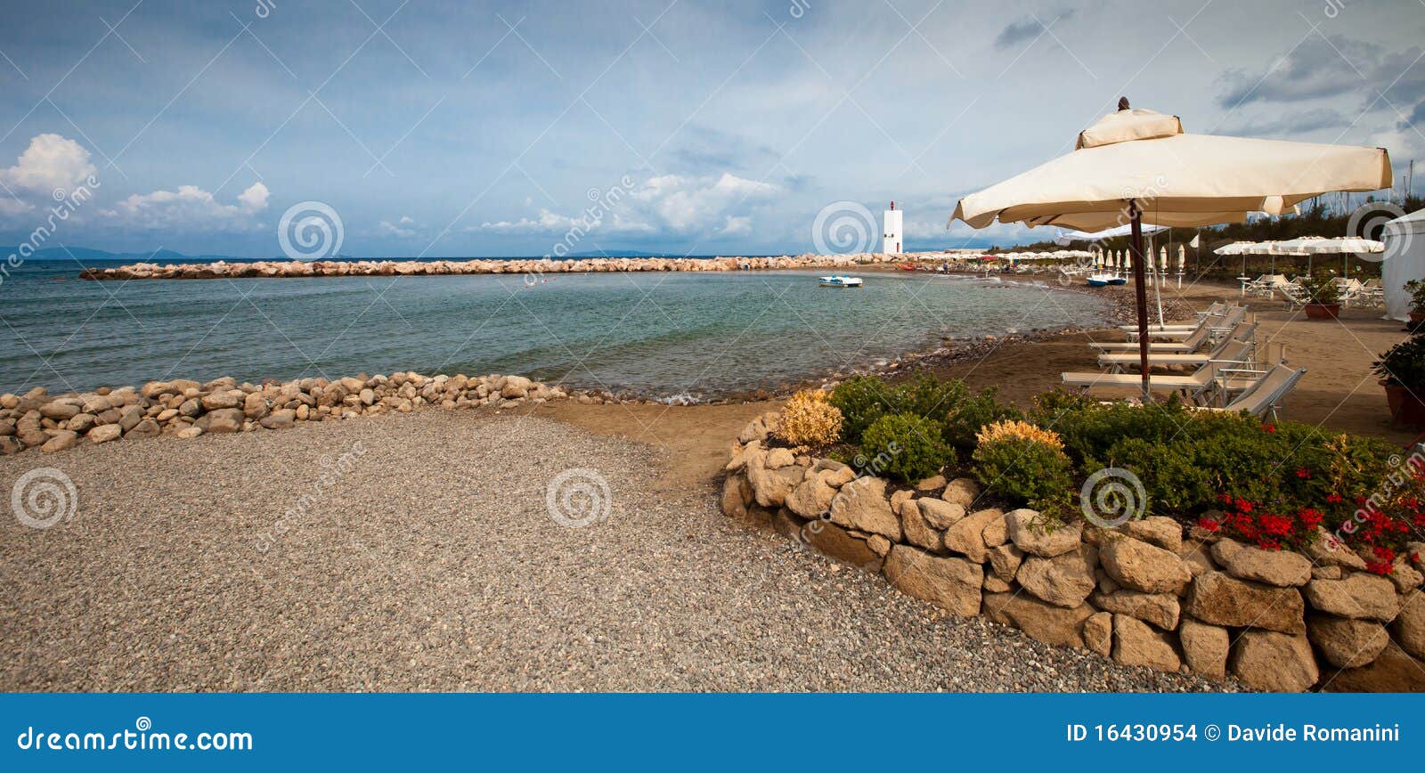 Punta Ala beach stock photo. Image of boat, punta, flowers - 16430954