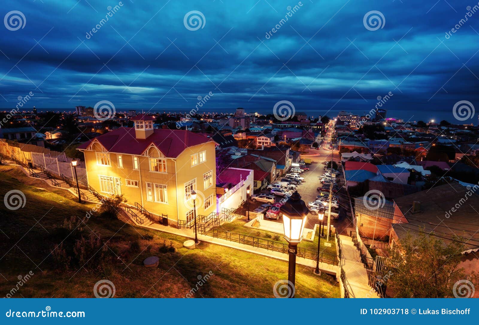 Punta Arenas View stock photo. Image of glow, scenic - 102903718