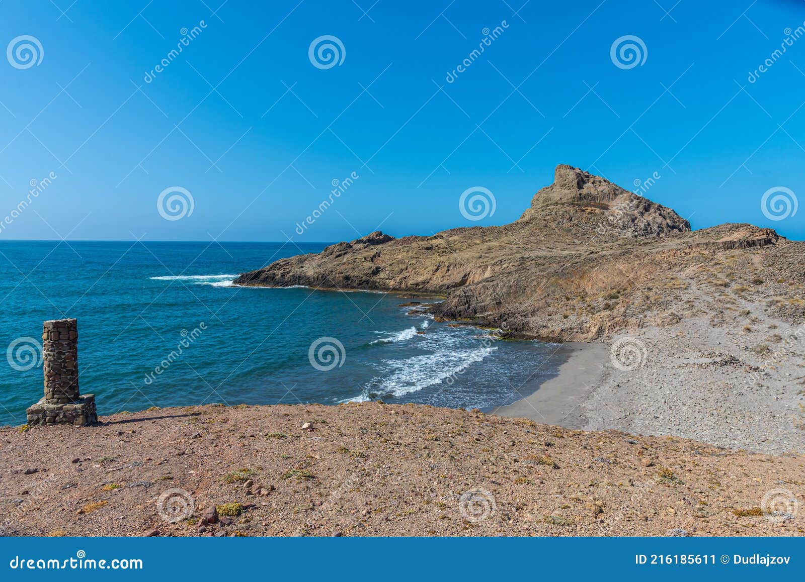 Punta Baja at Cabo De Gata Natural Park in Spain Stock Image - Image of ...