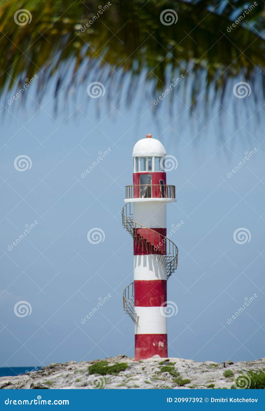 Punta Cancun lighthouse stock photo. Image of branch - 20997392