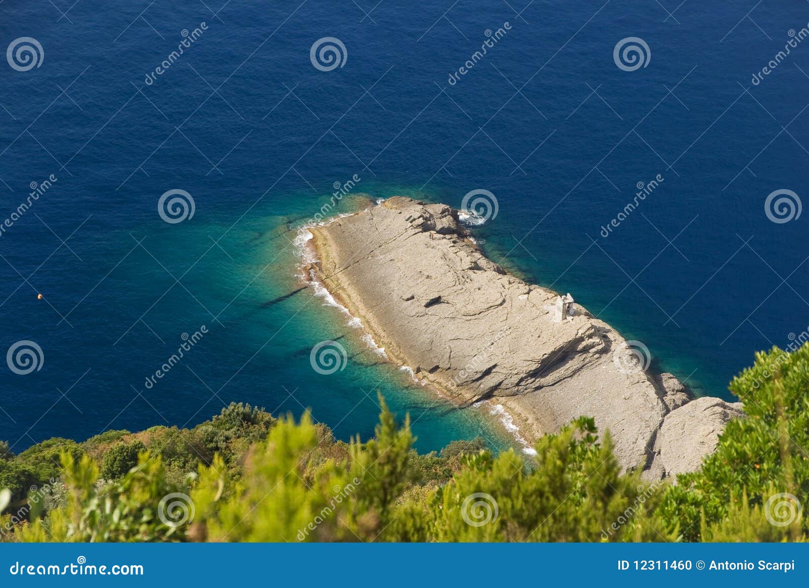 Punta Chiappa, Camogli stock photo. Image of coast, rock - 12311460