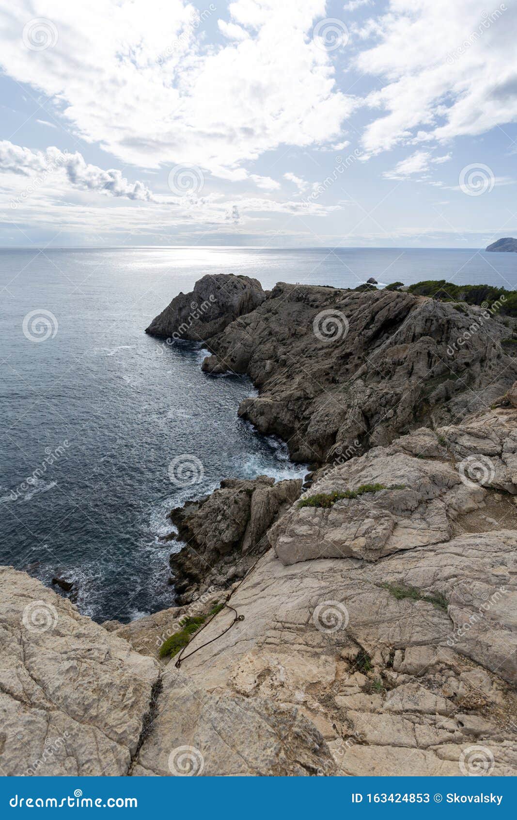 Punta de Capdepera stock image. Image of horizon, idyllic - 163424853
