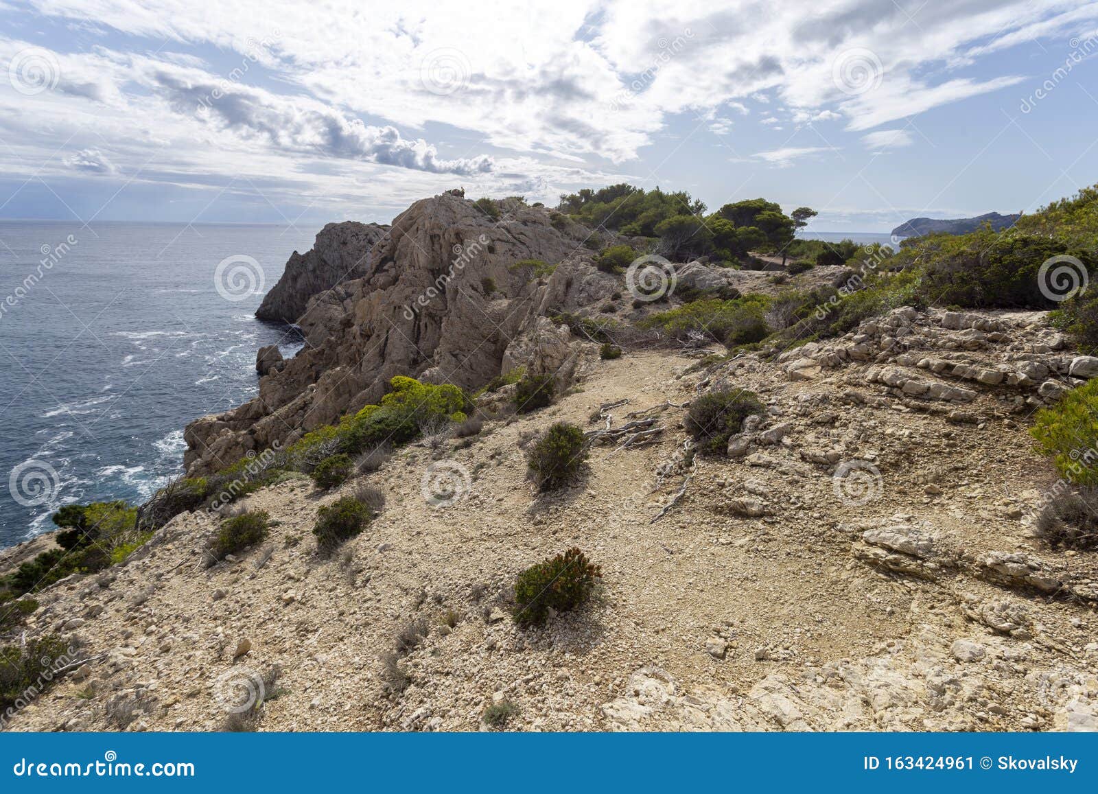 Punta de Capdepera stock image. Image of peninsula, beautiful - 163424961