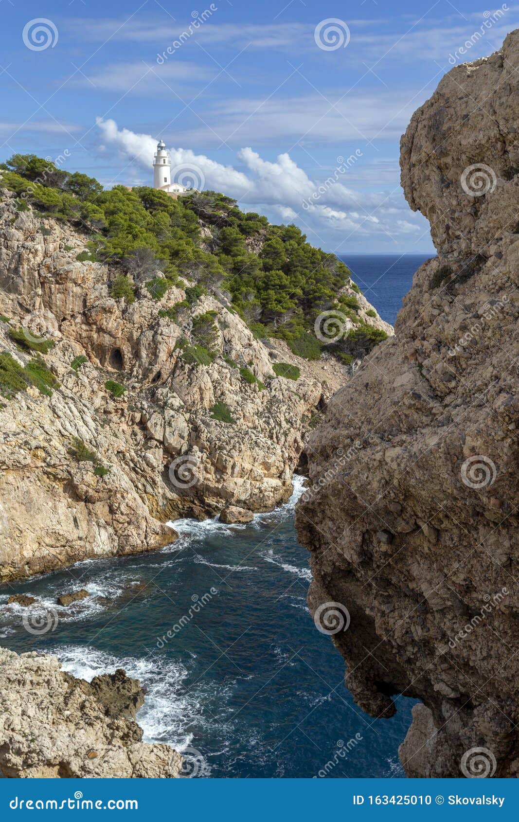 Punta de Capdepera stock photo. Image of nature, landmark - 163425010