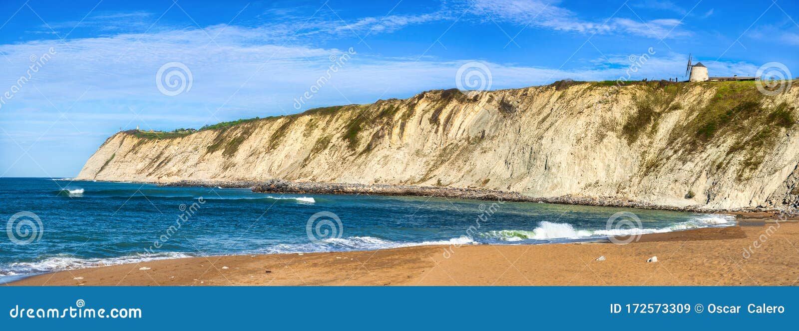 Punta Galea cliff stock image. Image of pais, winter - 172573309