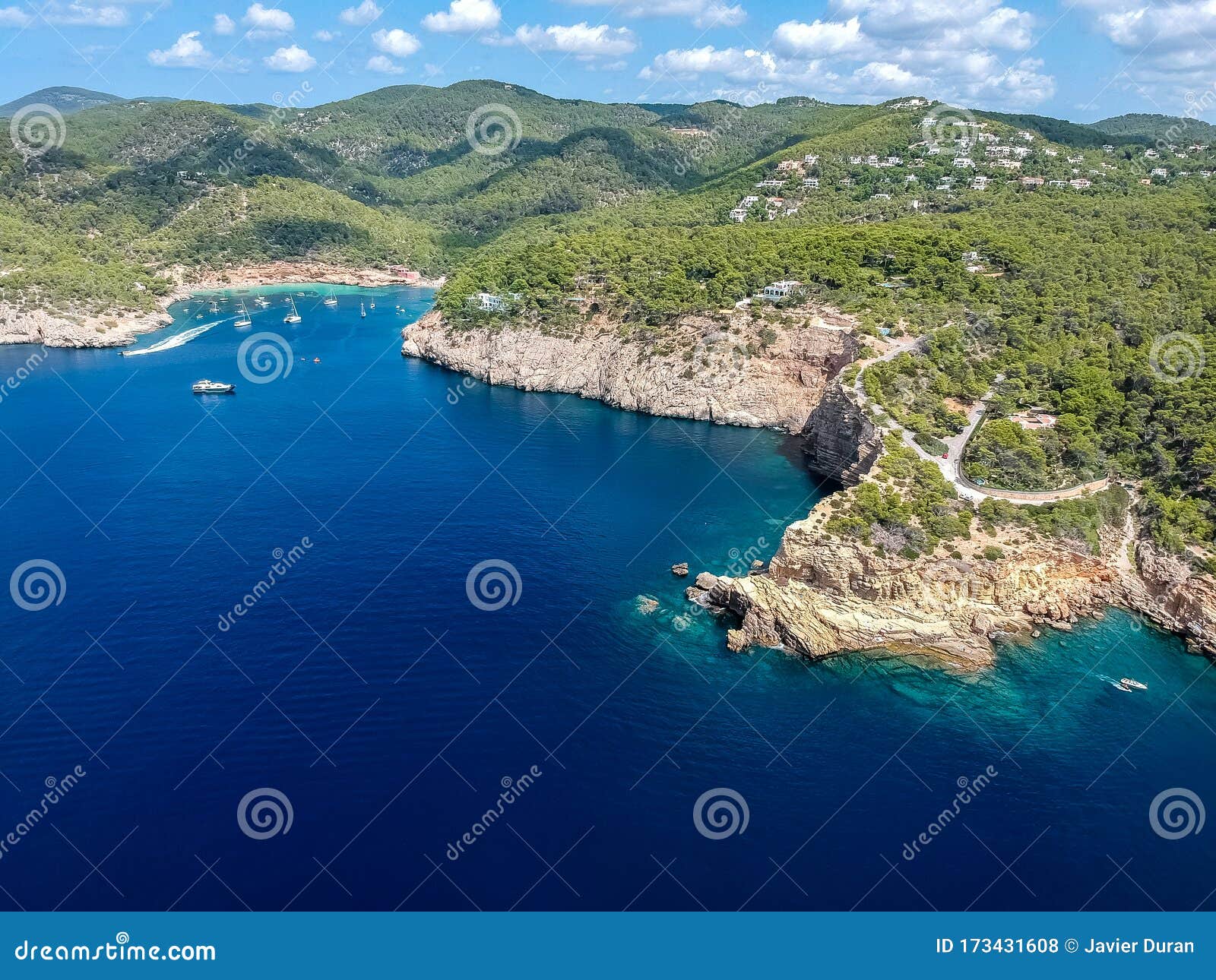 Ibiza Beach. Punta Galera and Cala Salada Beach, Ibiza. Stock Photo ...