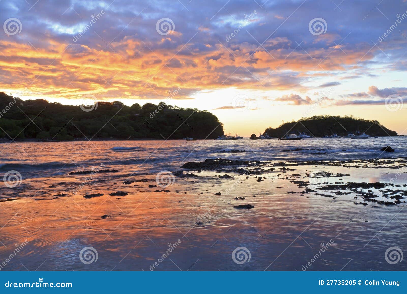 Punta Gorda Sunset stock image. Image of ocotal, ocean - 27733205