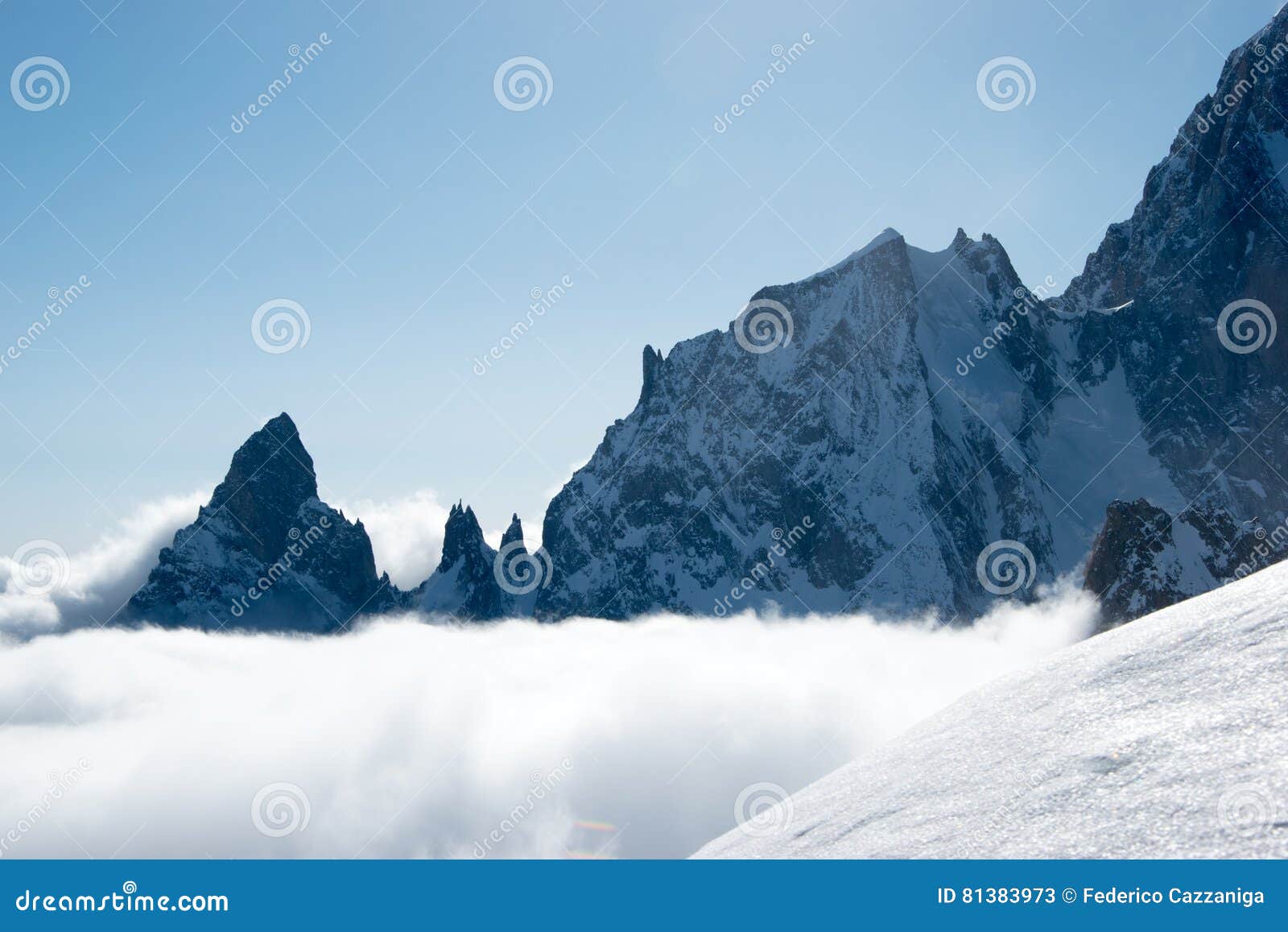 Punta Helbronner - Mount Blanc Stock Image - Image of blanc, european ...