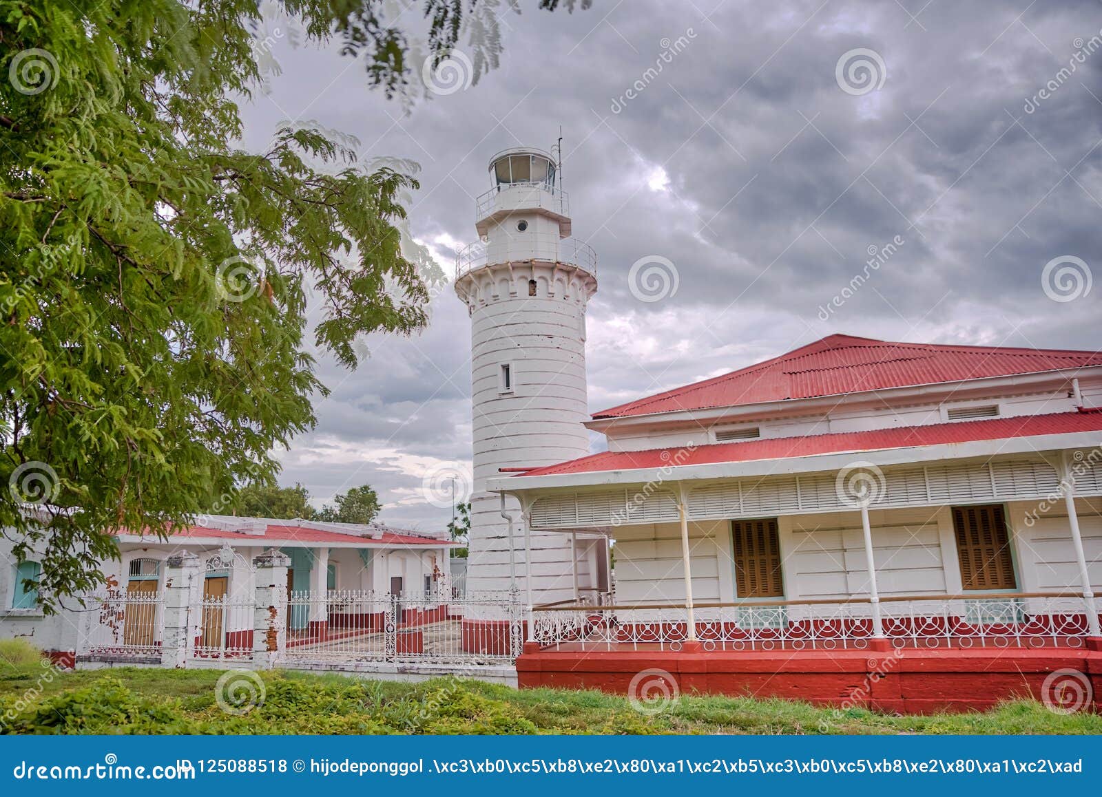Punta Malabrigo Lighthouse, Lobo, Batangas, Philippines Stock Photo ...