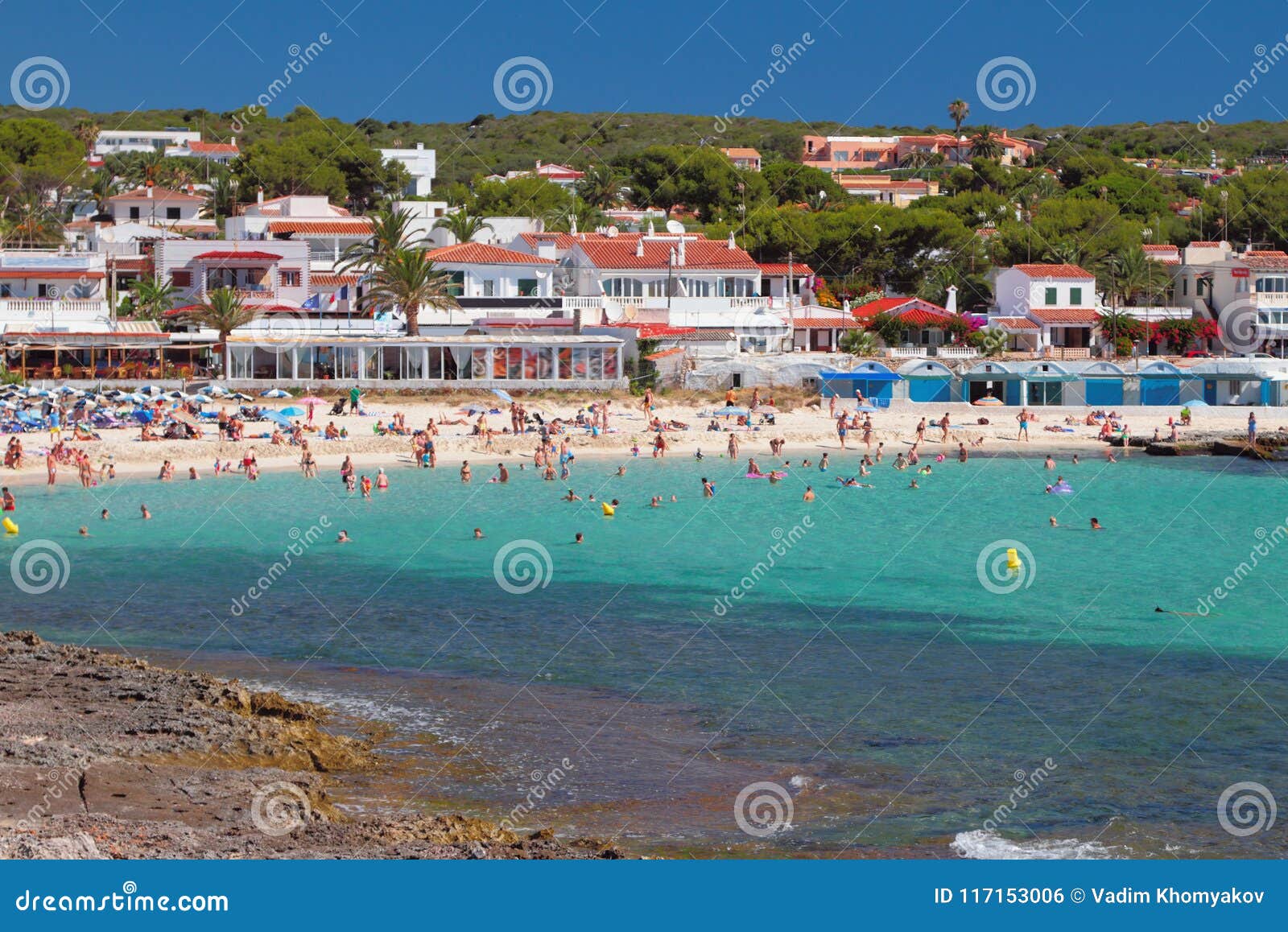 Punta Prima Beach. Minorca, Spain Editorial Photo - Image of islands ...
