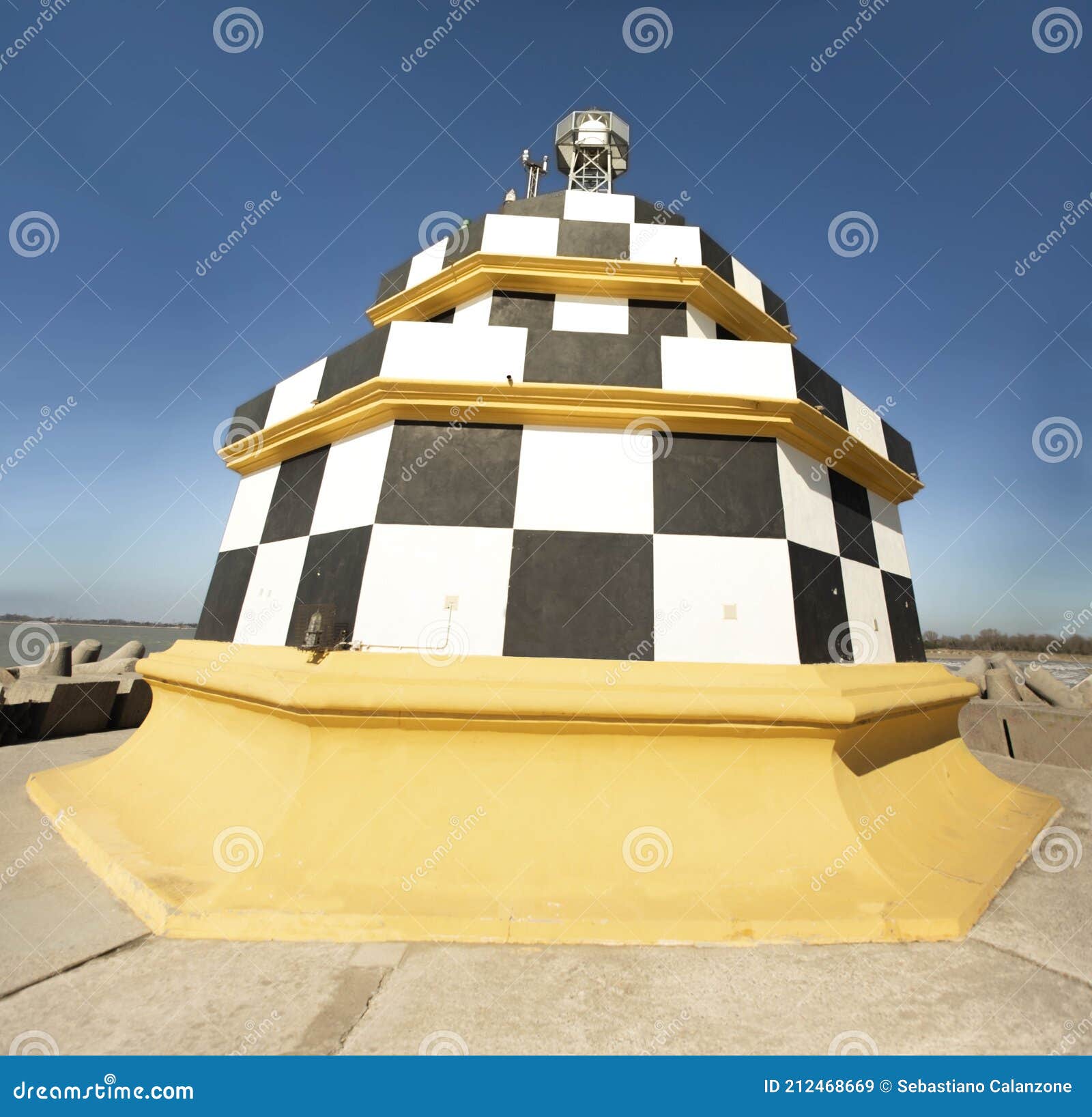 Lighthouse Punta Sabbioni from Above-Jesolo,Italia Stock Image - Image ...